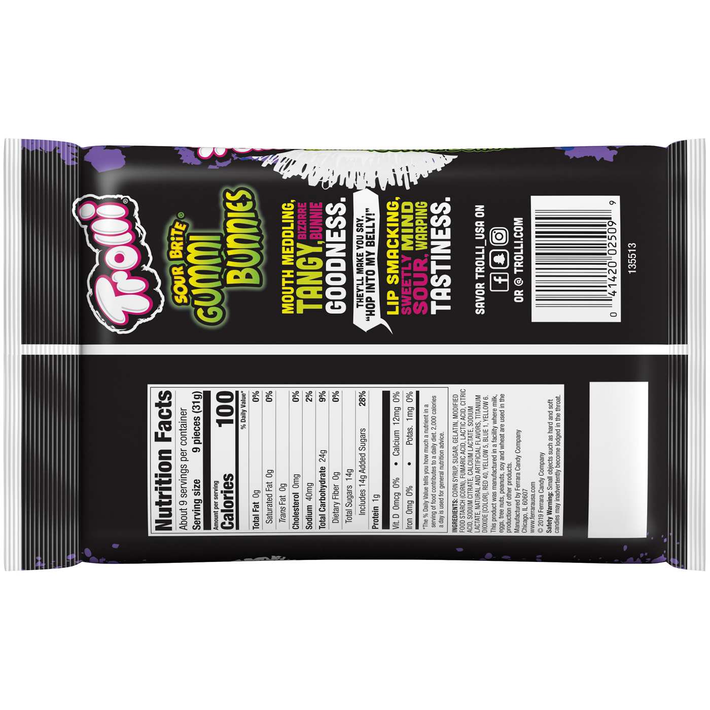 Trolli Sour Brite Gummi Bunnies Easter Candy - Shop Candy at H-E-B