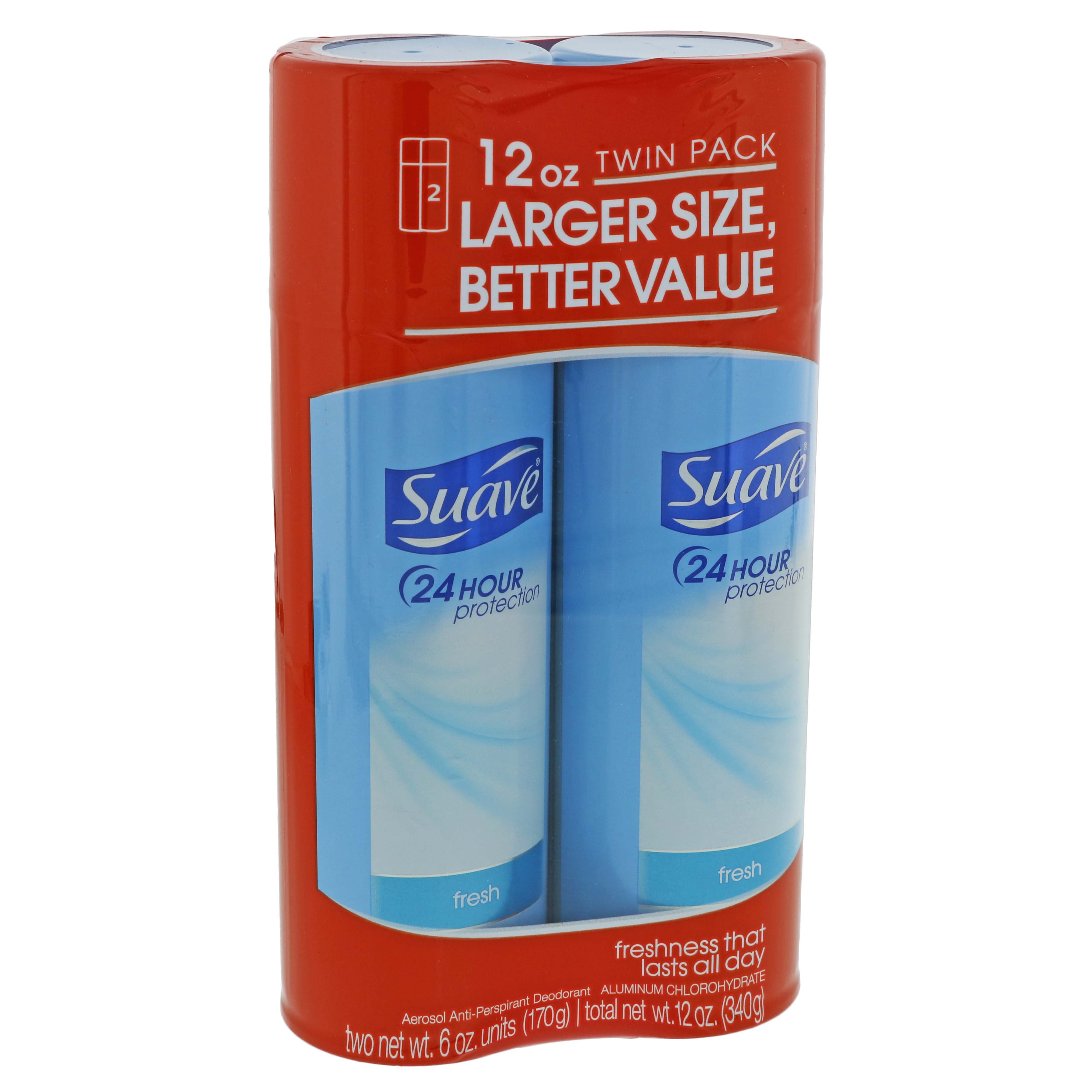 Suave Fresh Aerosol Twin Pack - Shop Deodorant & Antiperspirant at H-E-B