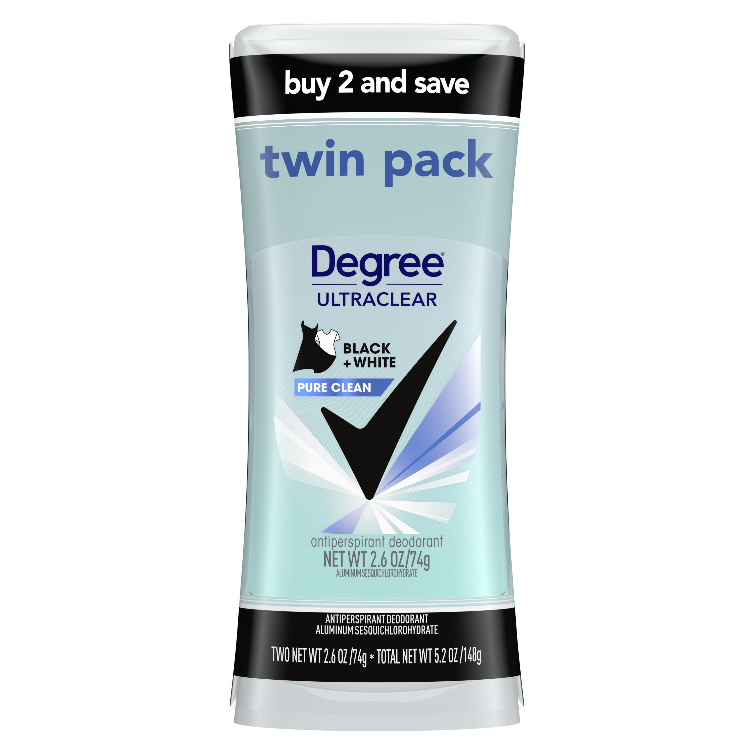 Degree Women Black + White Pure Clean UltraClear Antiperspirant ...