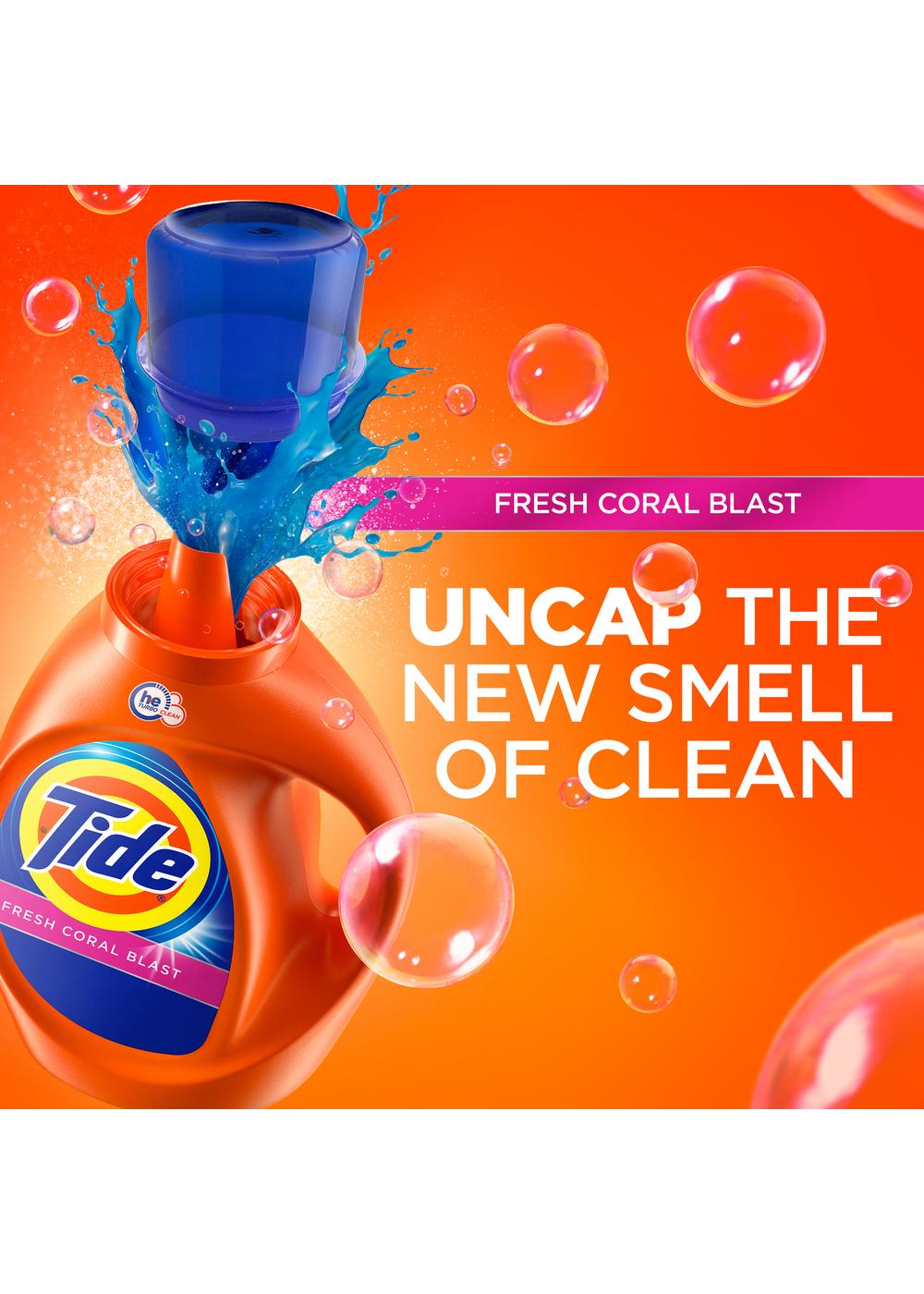 Tide HE Turbo Clean Liquid Laundry Detergent, 64 Loads - Fresh Coral ...