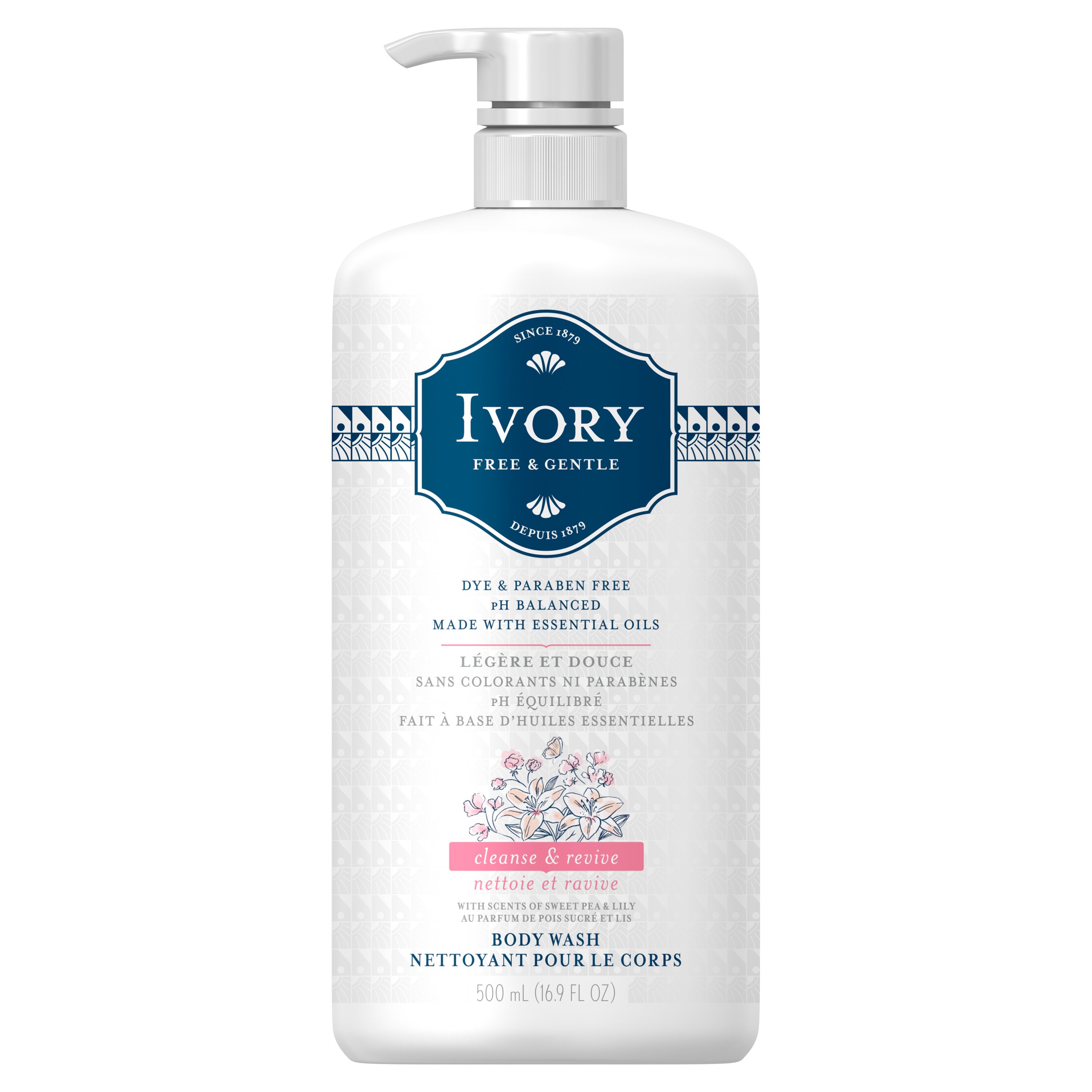 Ivory Free & Gentle Cleanse & Revive Body Wash with Sweet Pea & Lily ...