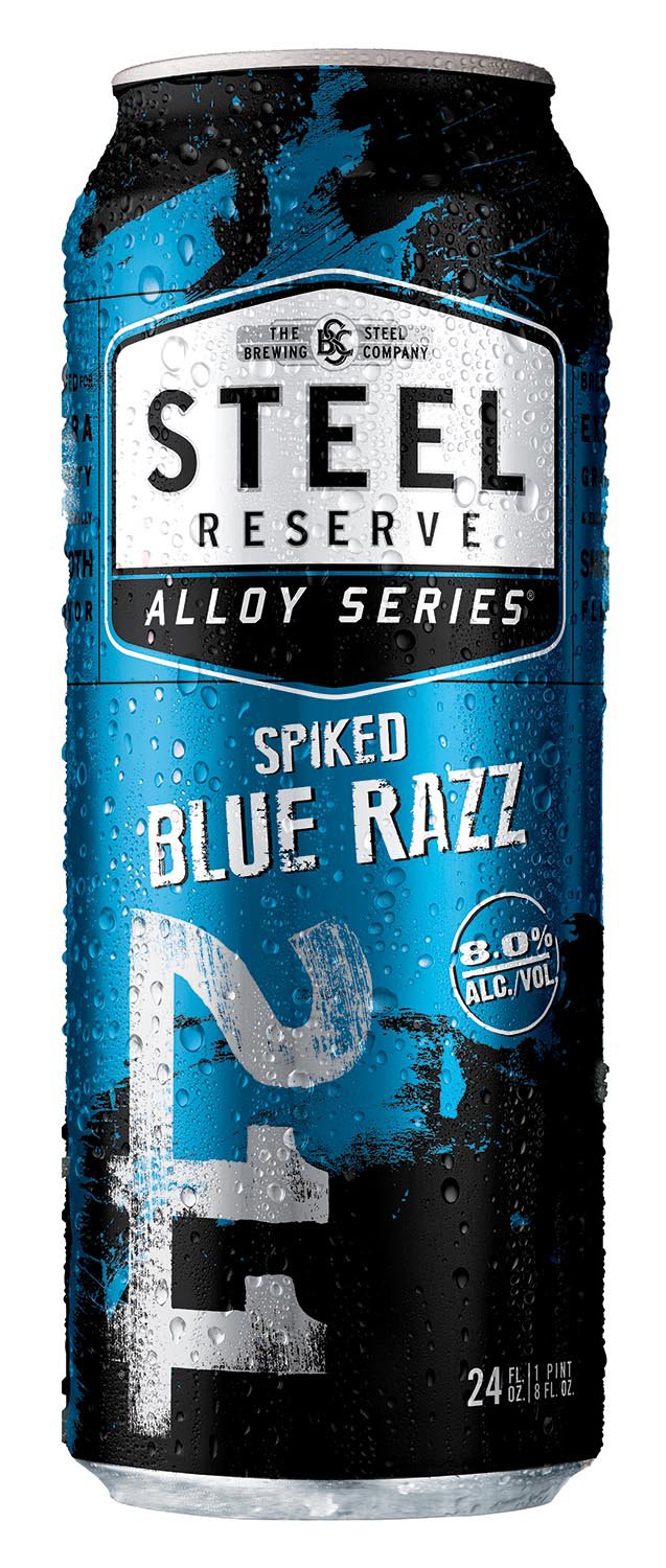 Steel Reserve Spiked Blue Razz - Shop Beer at H-E-B
