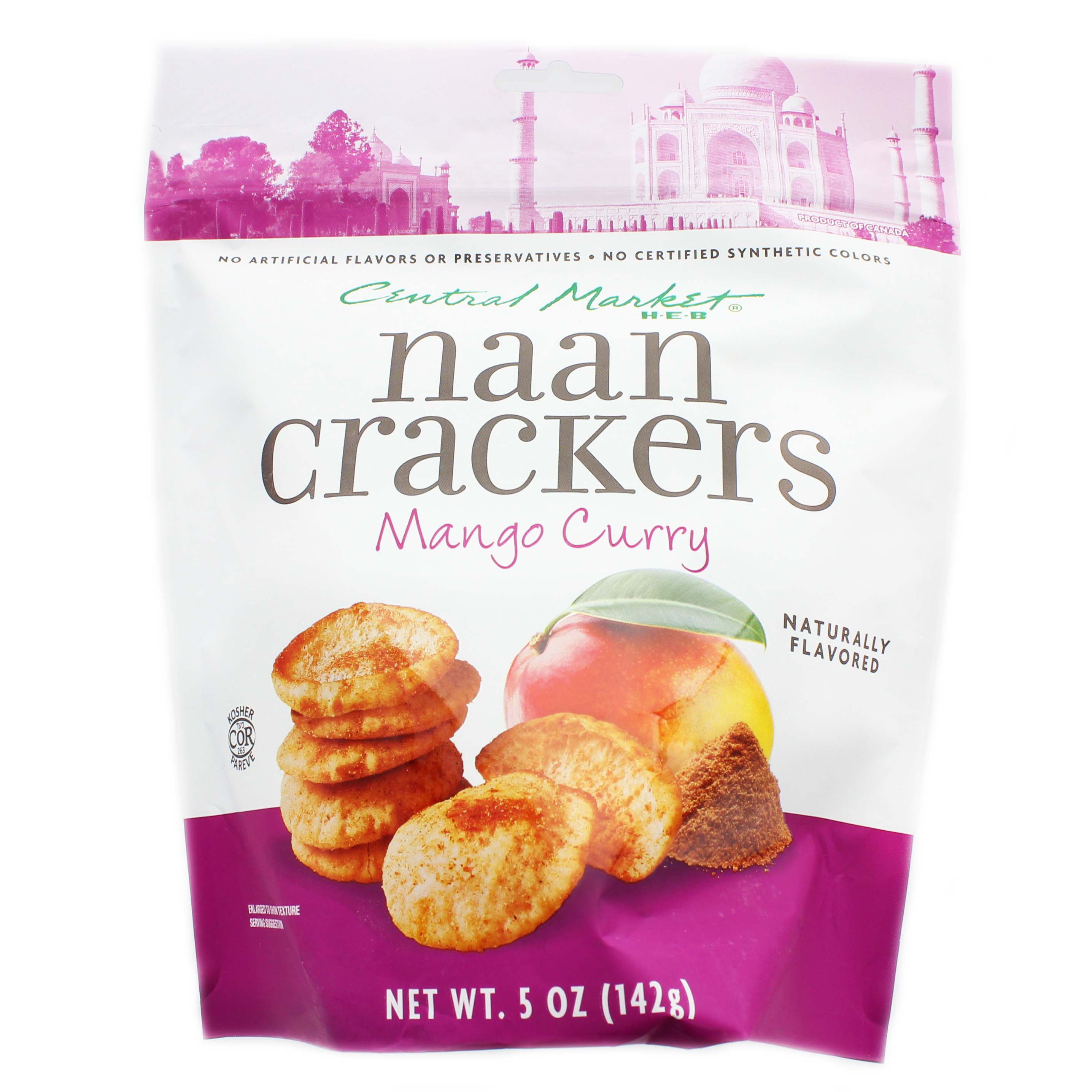 Central Market Mango Curry Naan Crackers, 5 oz | Central Market ...