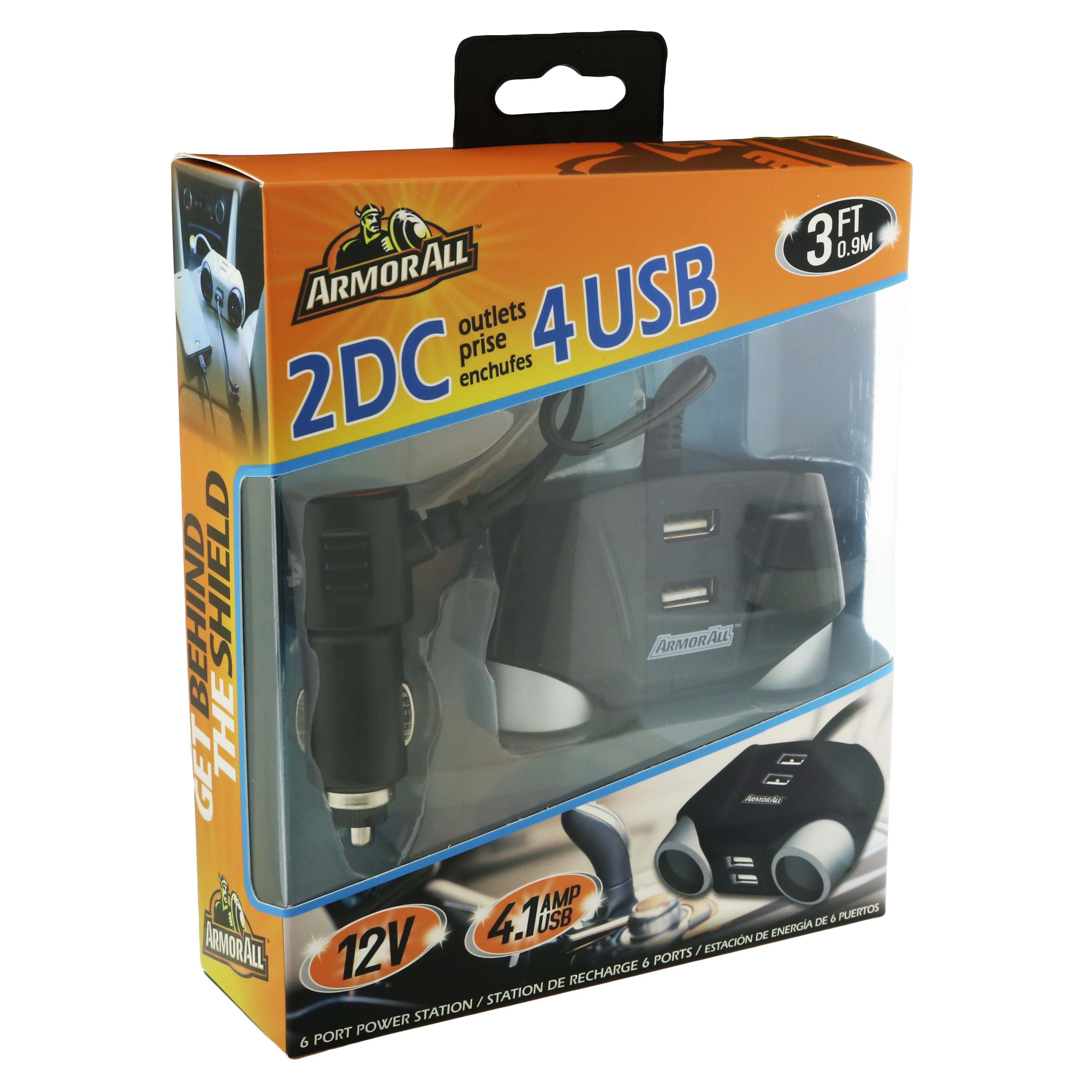 Armor All 12V Car Charger With 2 DC & 4 USB - Shop Phone chargers at H-E-B