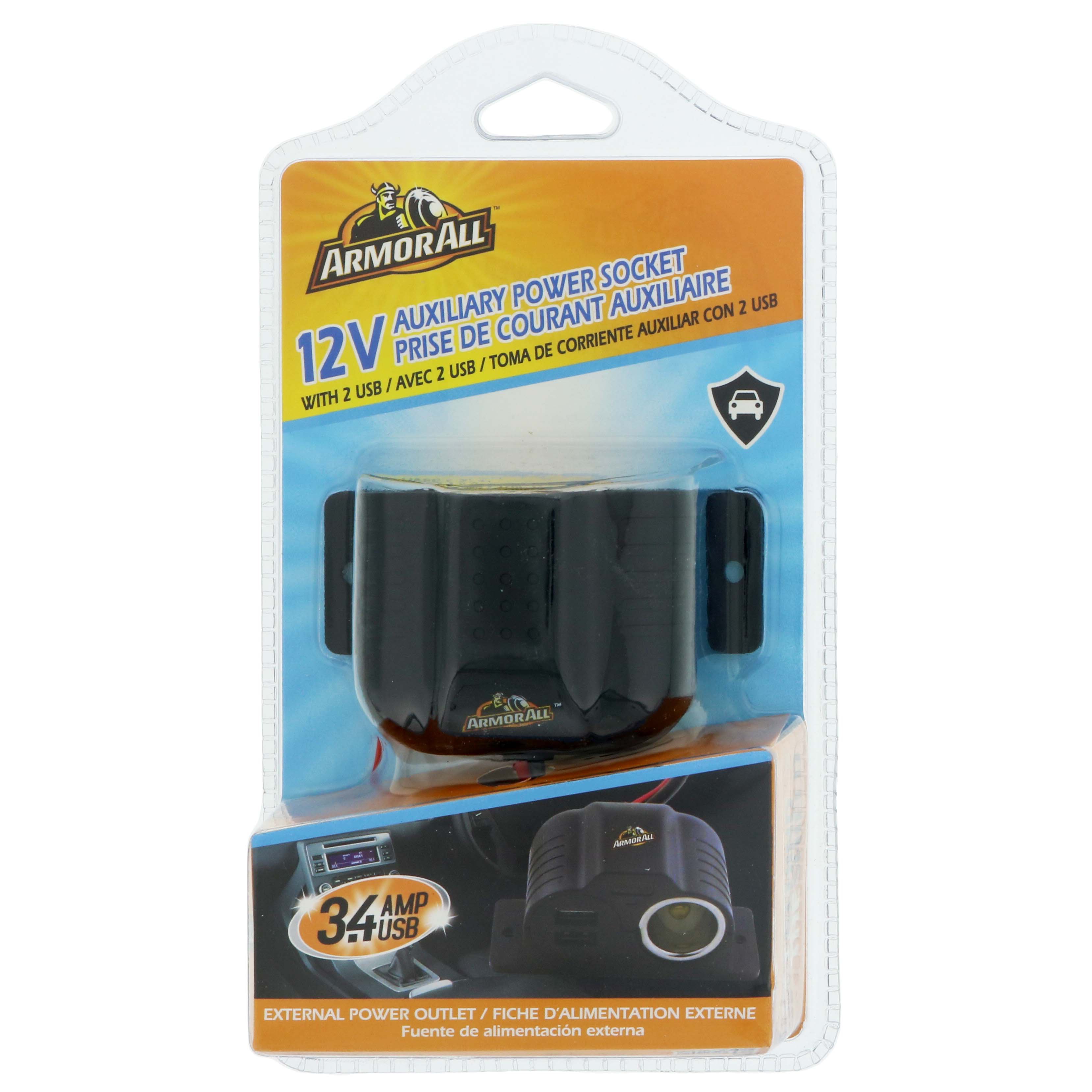 Armor All 12V Auxiliary Power Socket With 2 USB - Shop Electronics at H-E-B