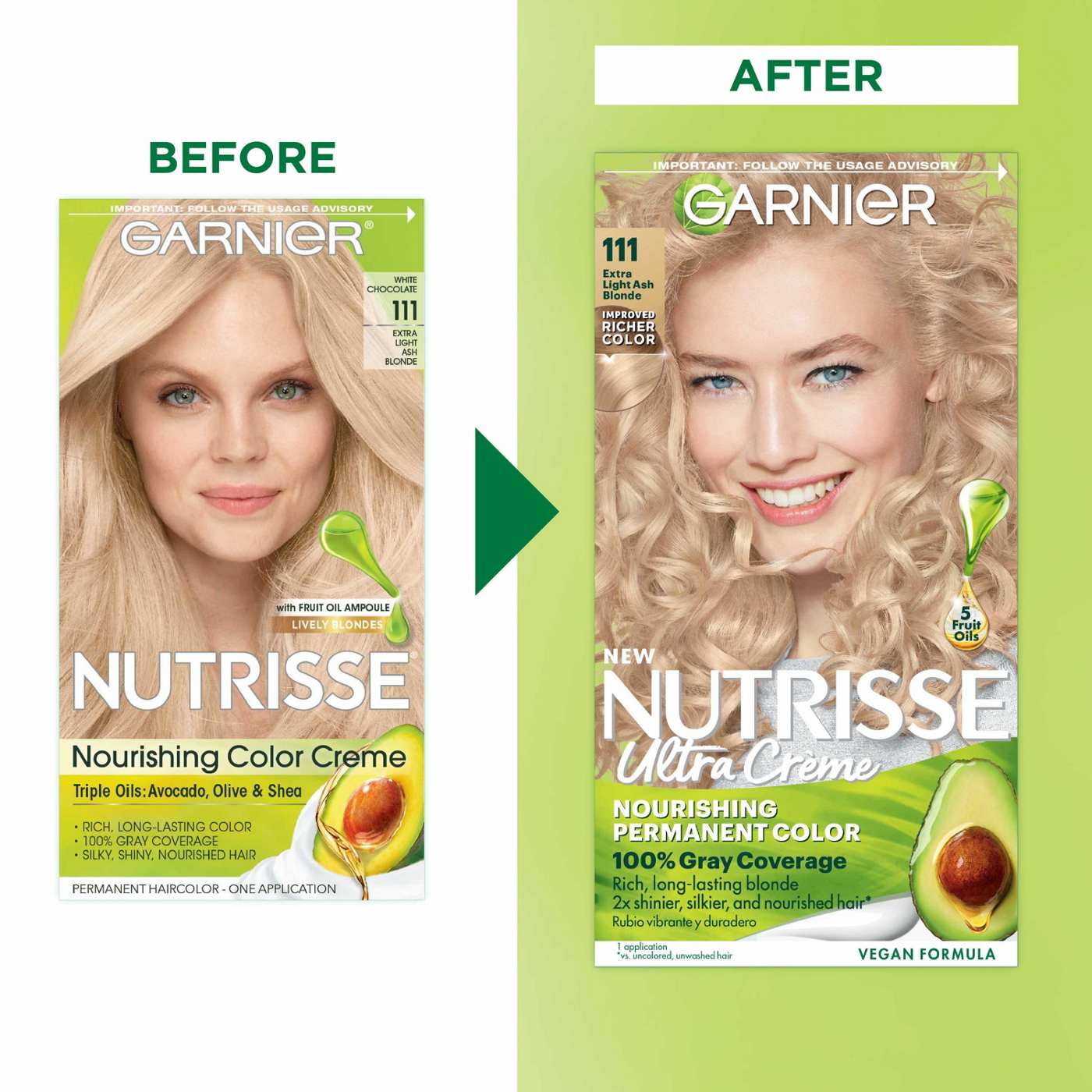 Garnier Nutrisse Nourishing Hair Color Creme - 111 Extra Light Ash ...