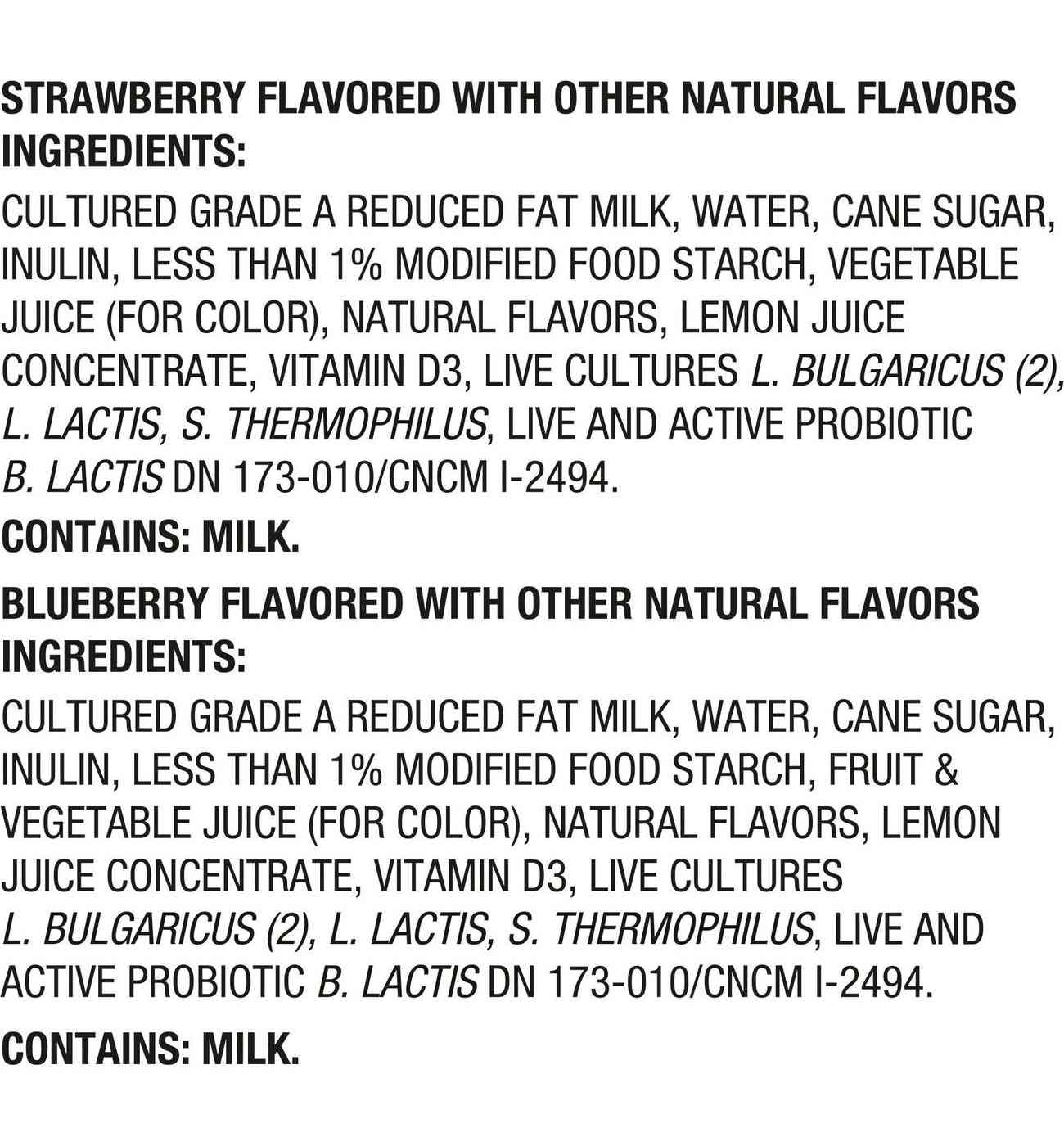 Activia Low Fat Probiotic Dailies Strawberry & Blueberry Yogurt Drink ...