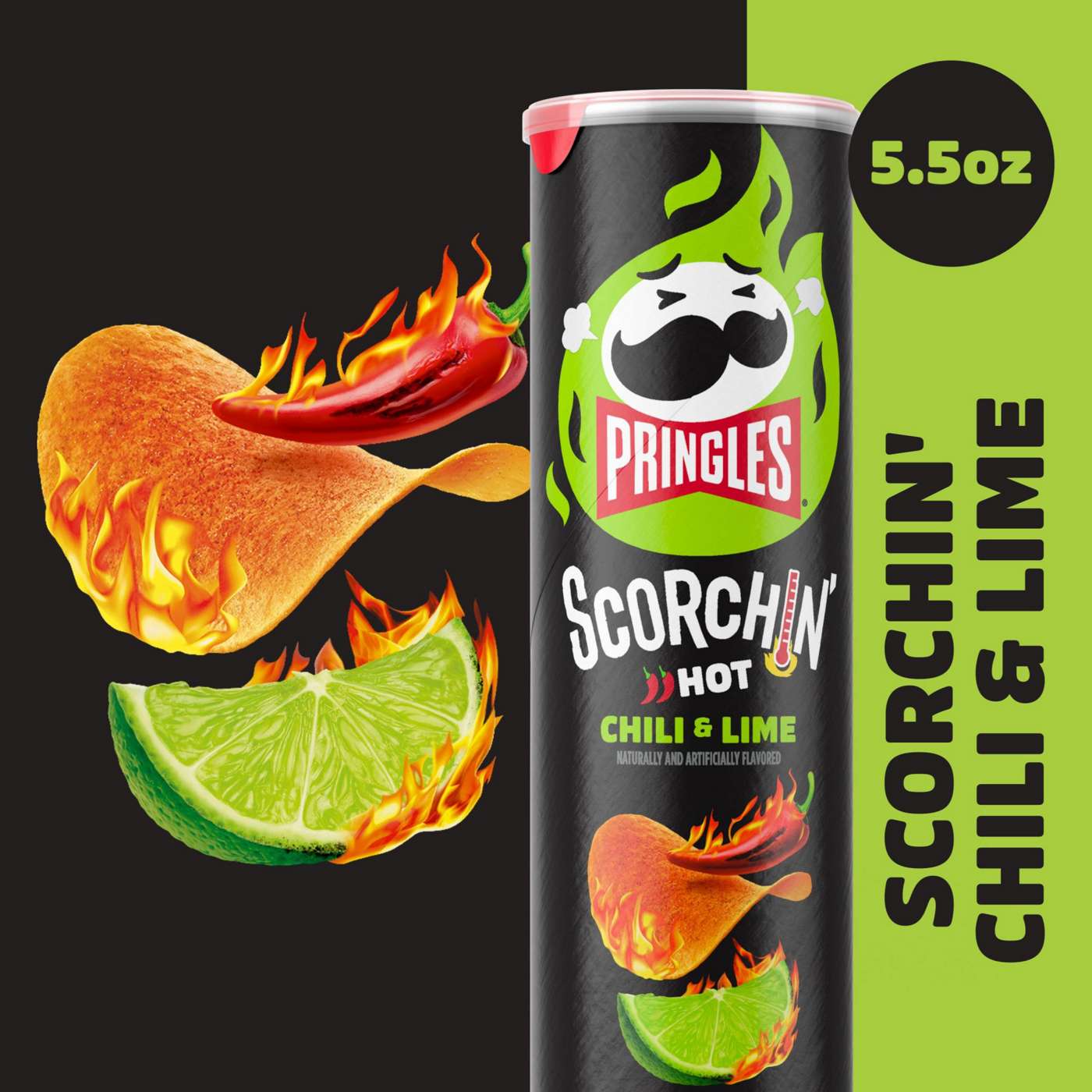 Pringles Scorchin' Chili and Lime Potato Crisps Chips - Shop Chips at H-E-B