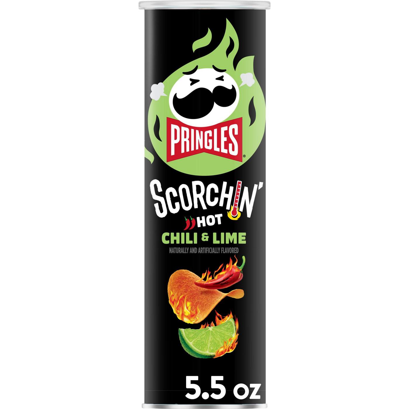 Pringles Scorchin' Chili and Lime Potato Crisps Chips - Shop Chips at H-E-B