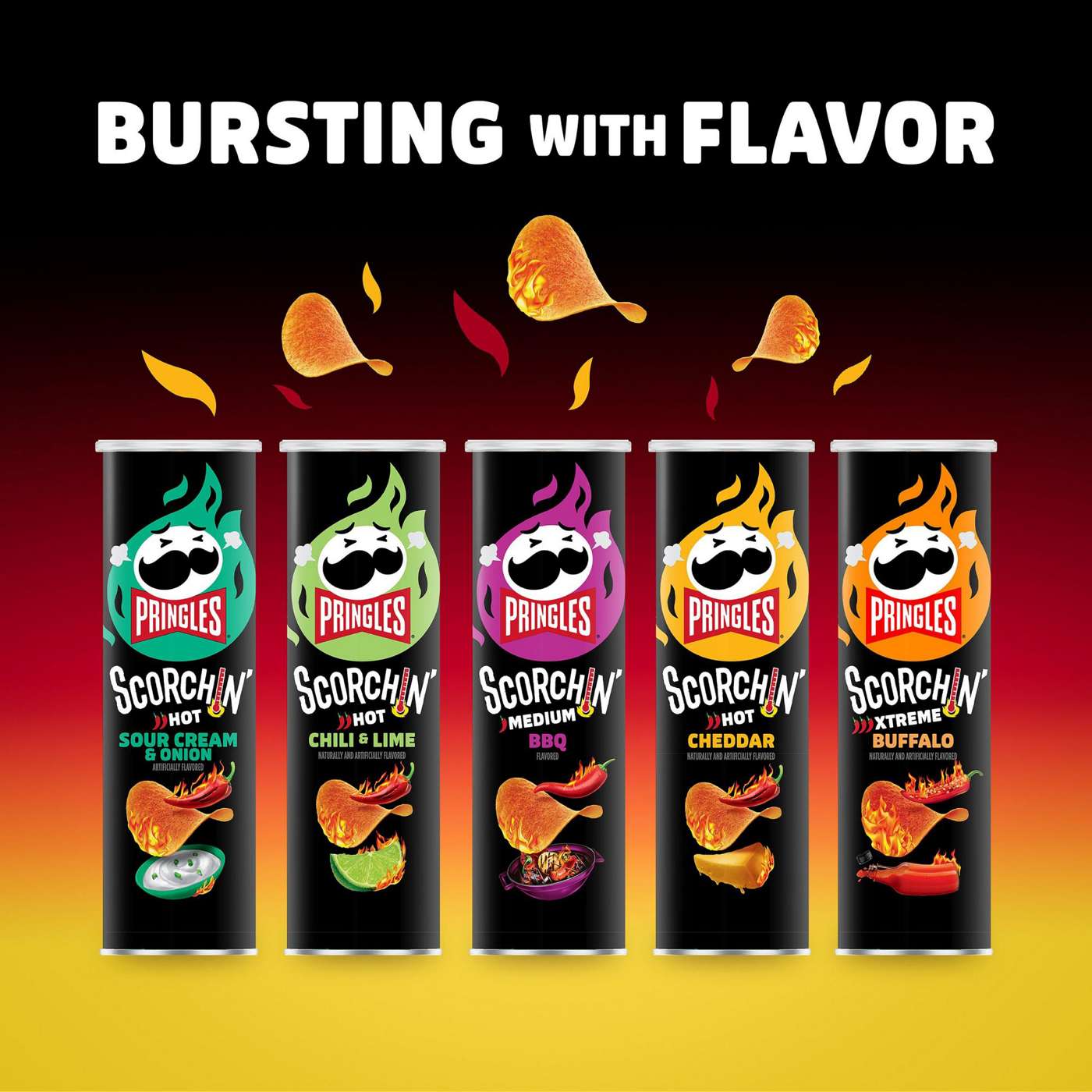 Pringles Scorchin' Chili and Lime Potato Crisps Chips - Shop Chips at H-E-B