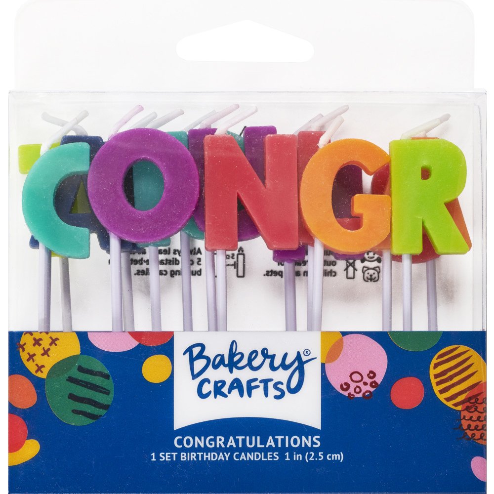Bakery Crafts Congratulations Letter Candles Set - Shop Birthday ...