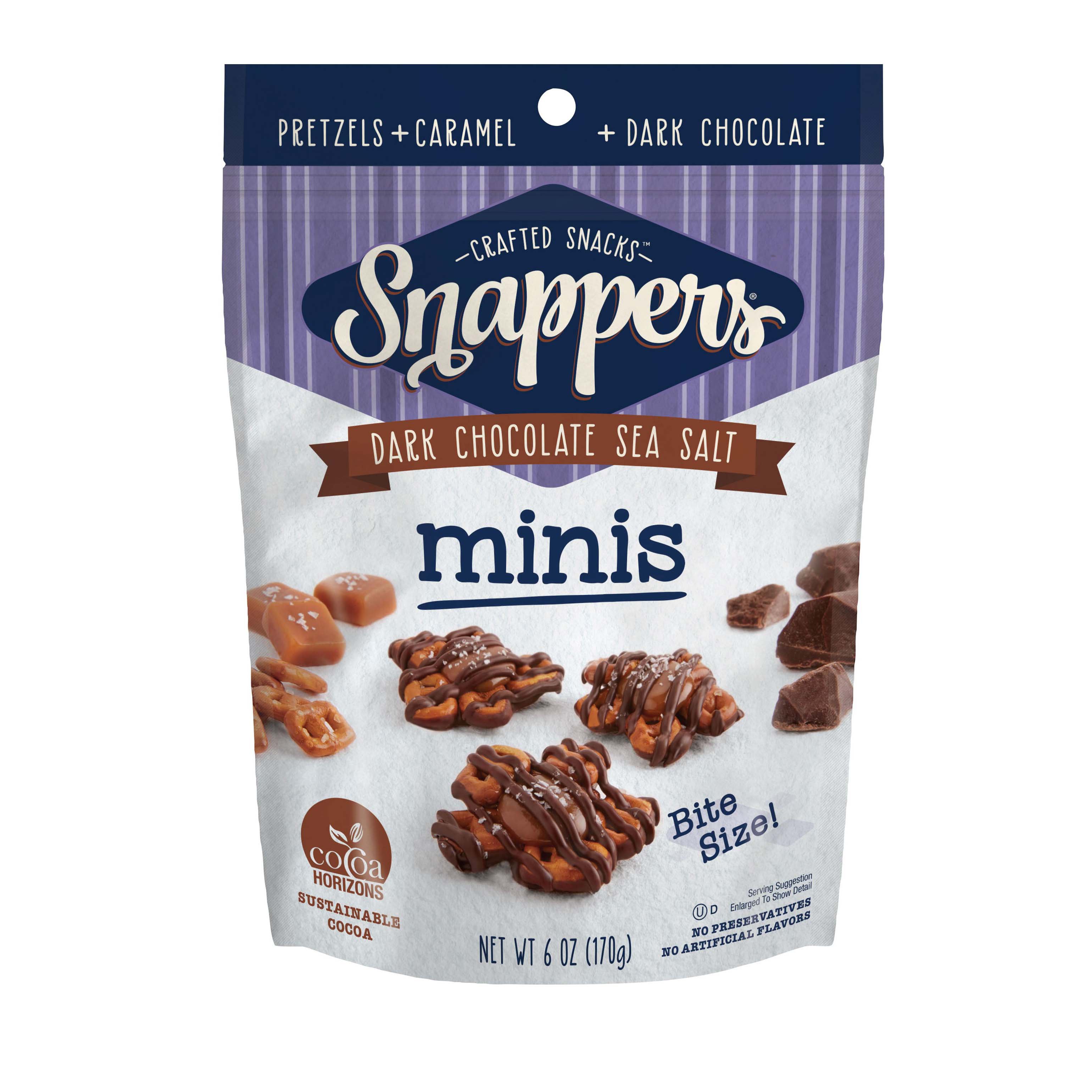 Snappers Minis Dark Chocolate Sea Salt - Shop Candy at H-E-B
