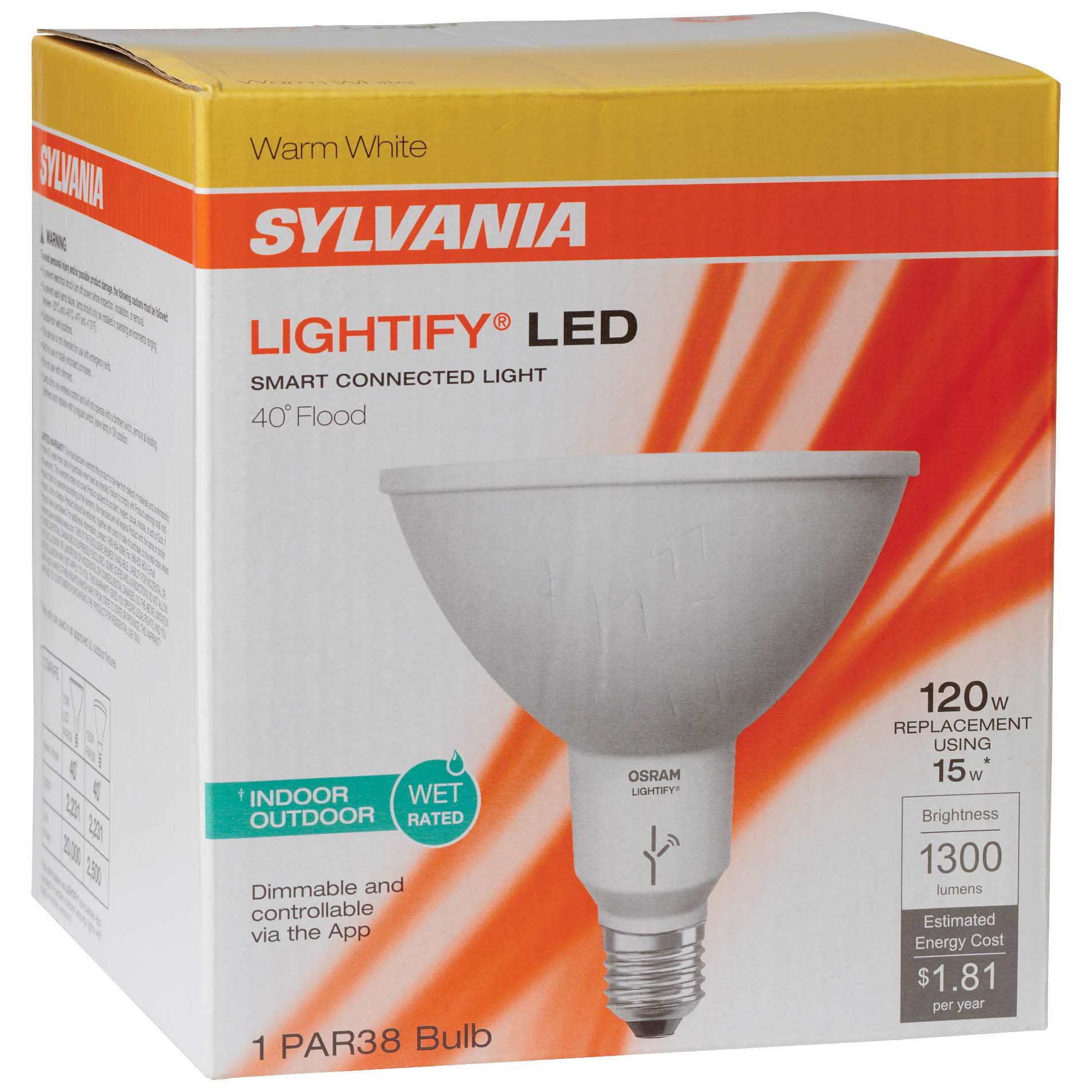 Sylvania Lightify Par38 120-Watt Flood Smart LED Light Bulb - Shop ...
