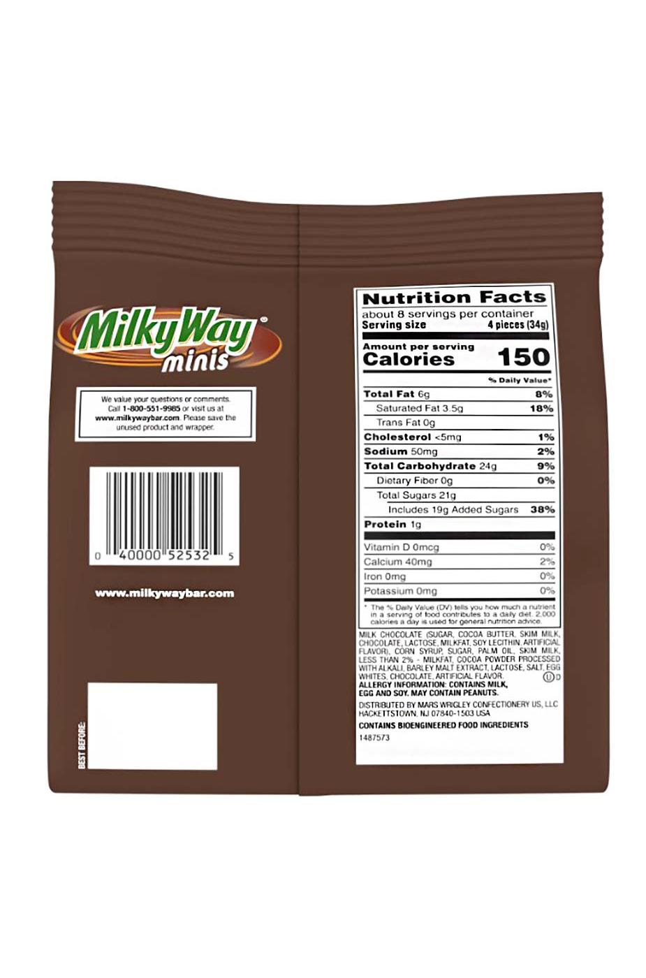 Milky Way Minis Milk Chocolate Candy Bars - Sharing Size - Shop Candy ...