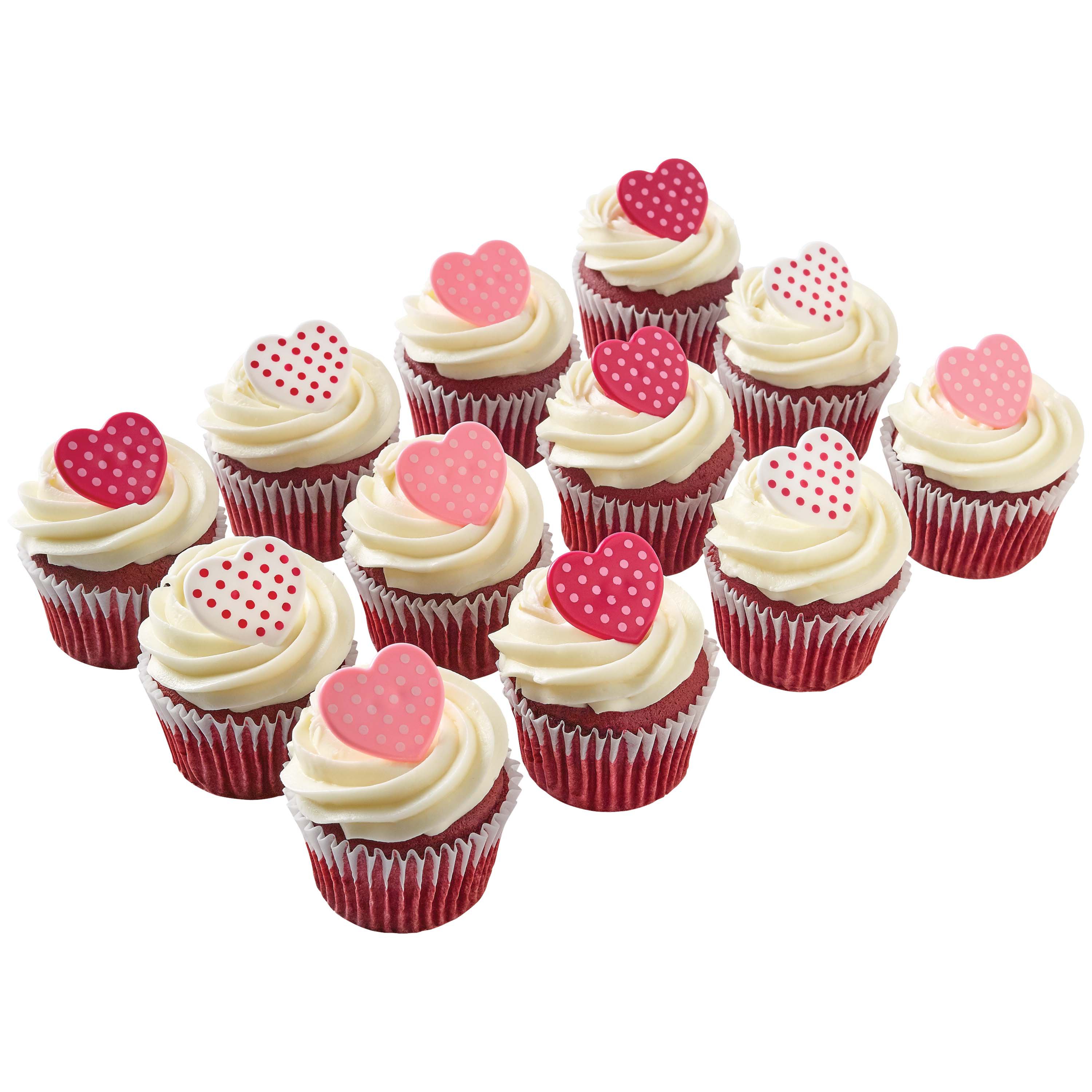 H-E-B Bakery Red Velvet Cupcakes with Heart Rings - Shop Standard ...
