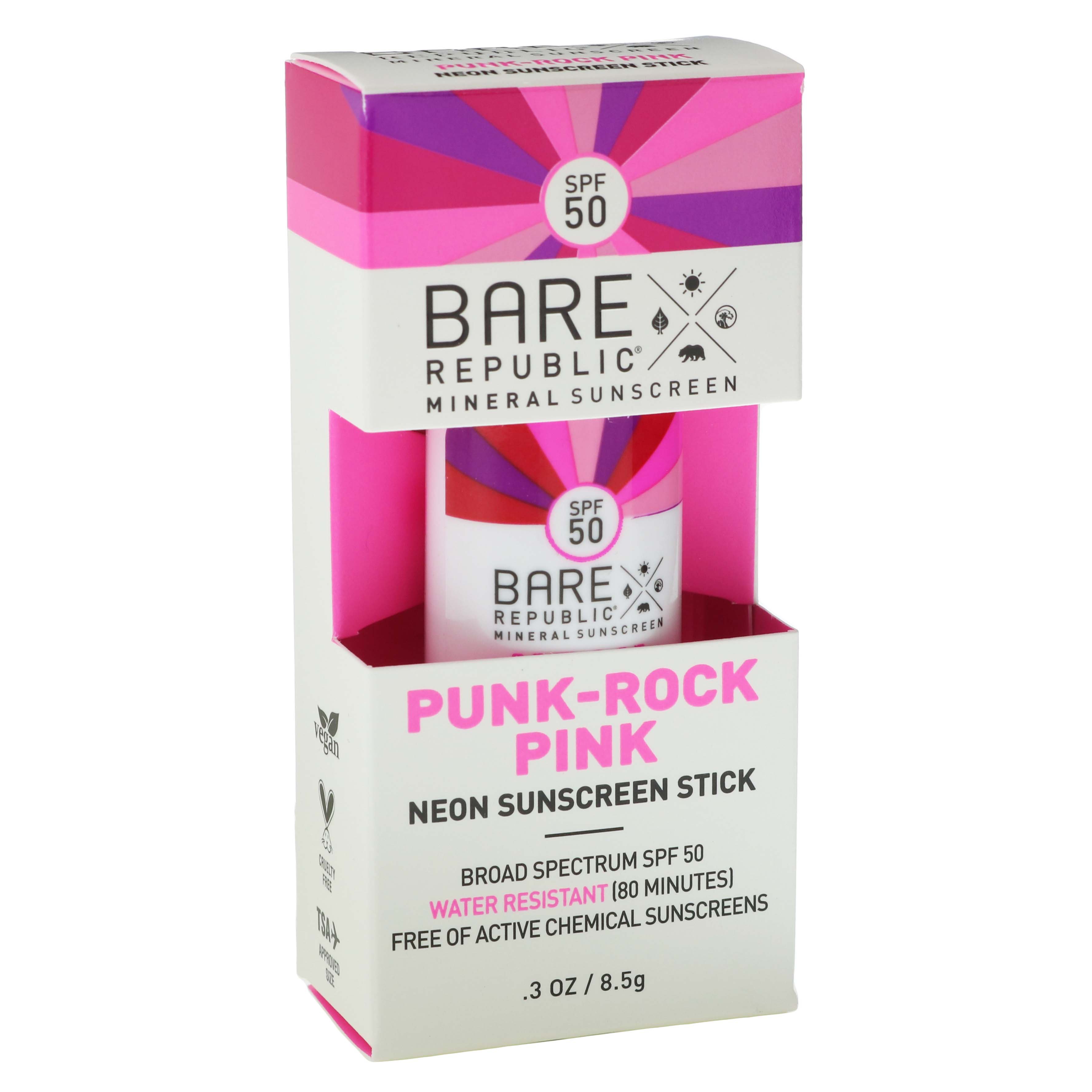 Bare Republic SPF 50 Neon Sun Stick Punk-rock Pink - Shop Sunscreen ...