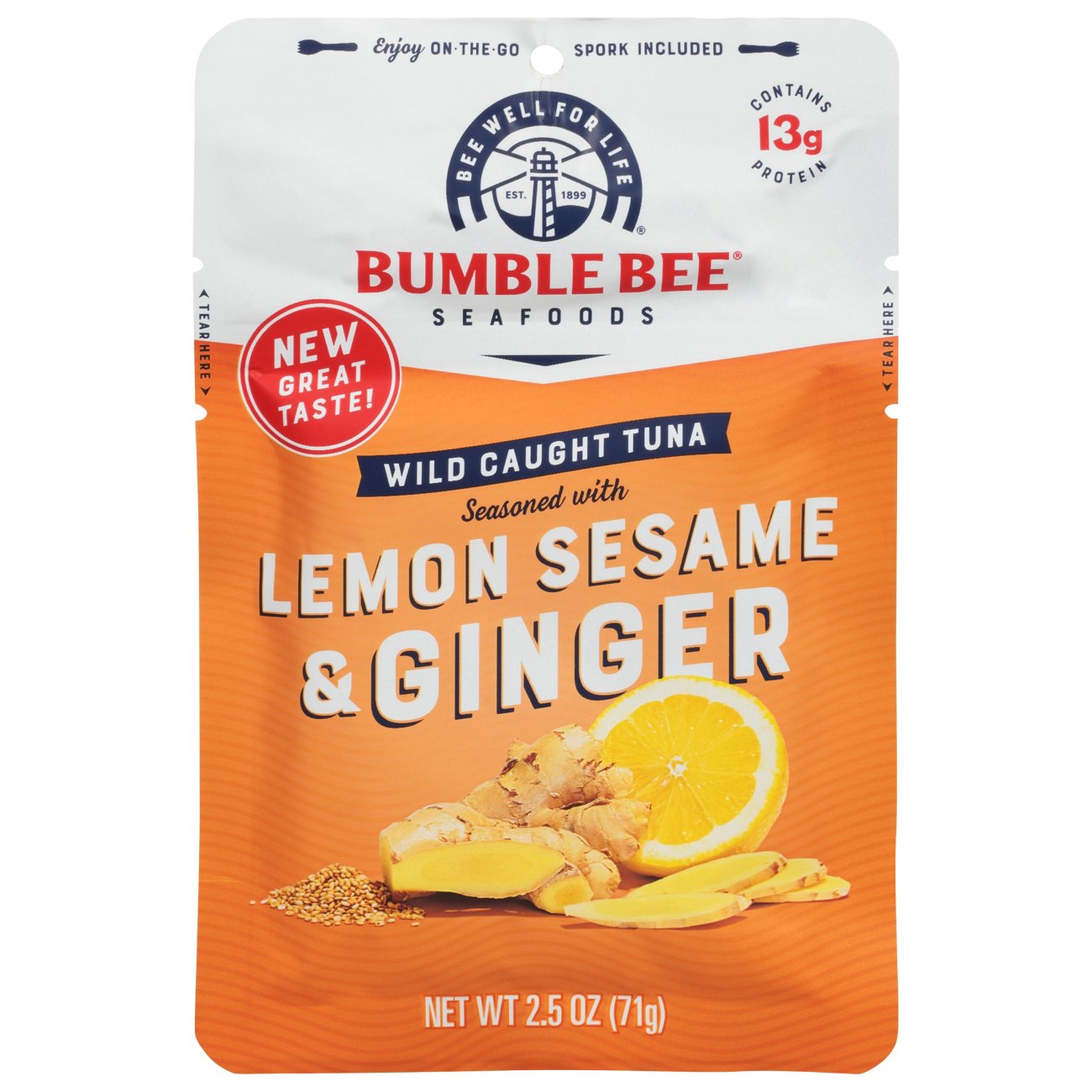 Bumble Bee Lemon Sesame Ginger Seasoned Tuna Pouch - Shop Seafood at H-E-B