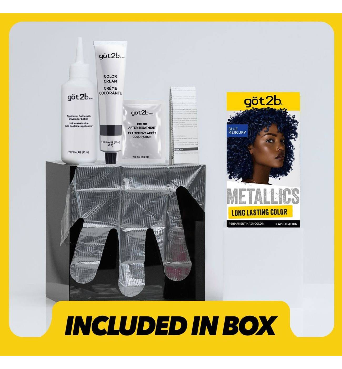 Got2b Metallics Permanent Hair Color, M67 Blue Mercury - Shop Hair ...
