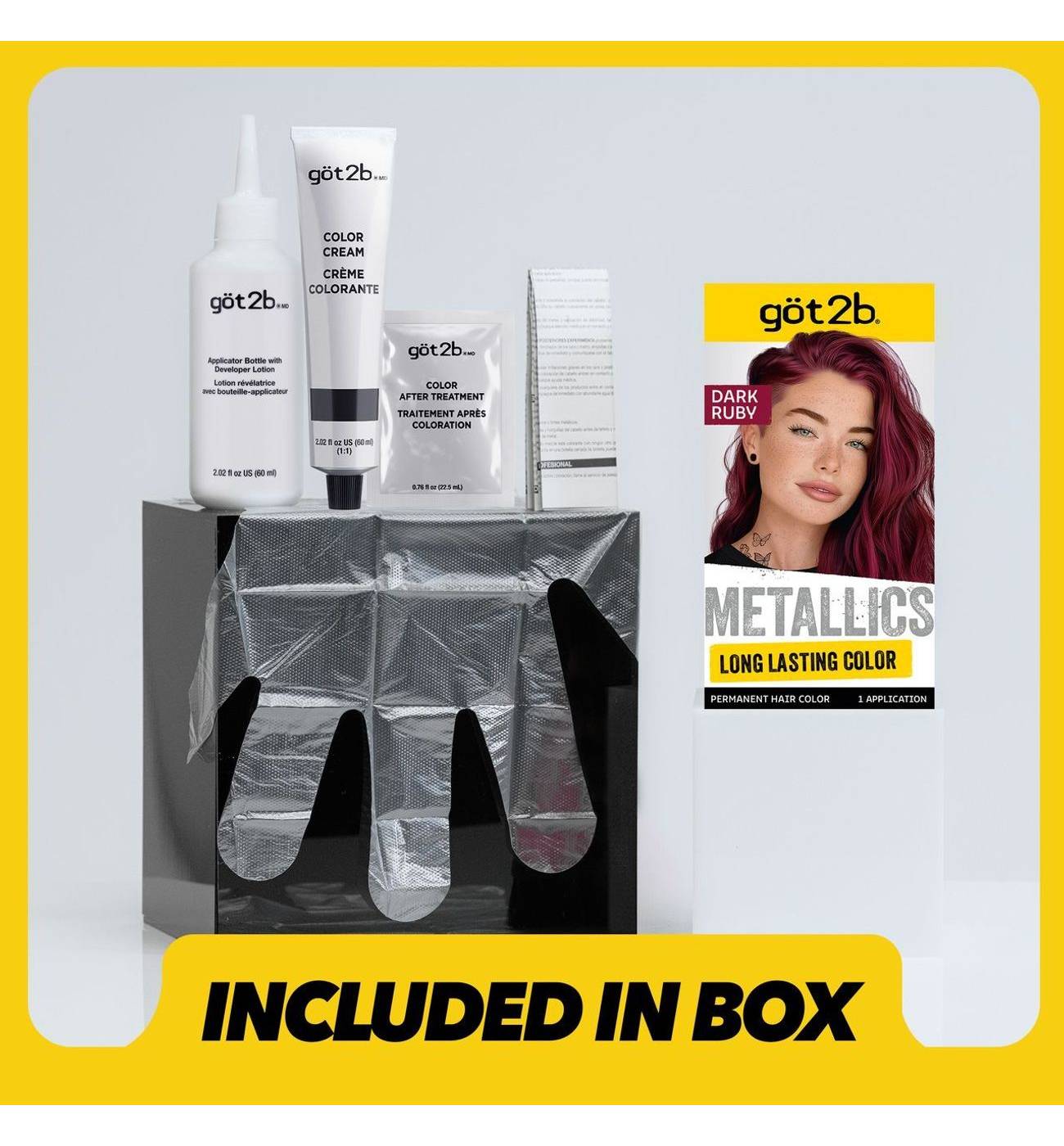 Got2b Metallics Permanent Hair Color, M68 Dark Ruby - Shop Hair color ...