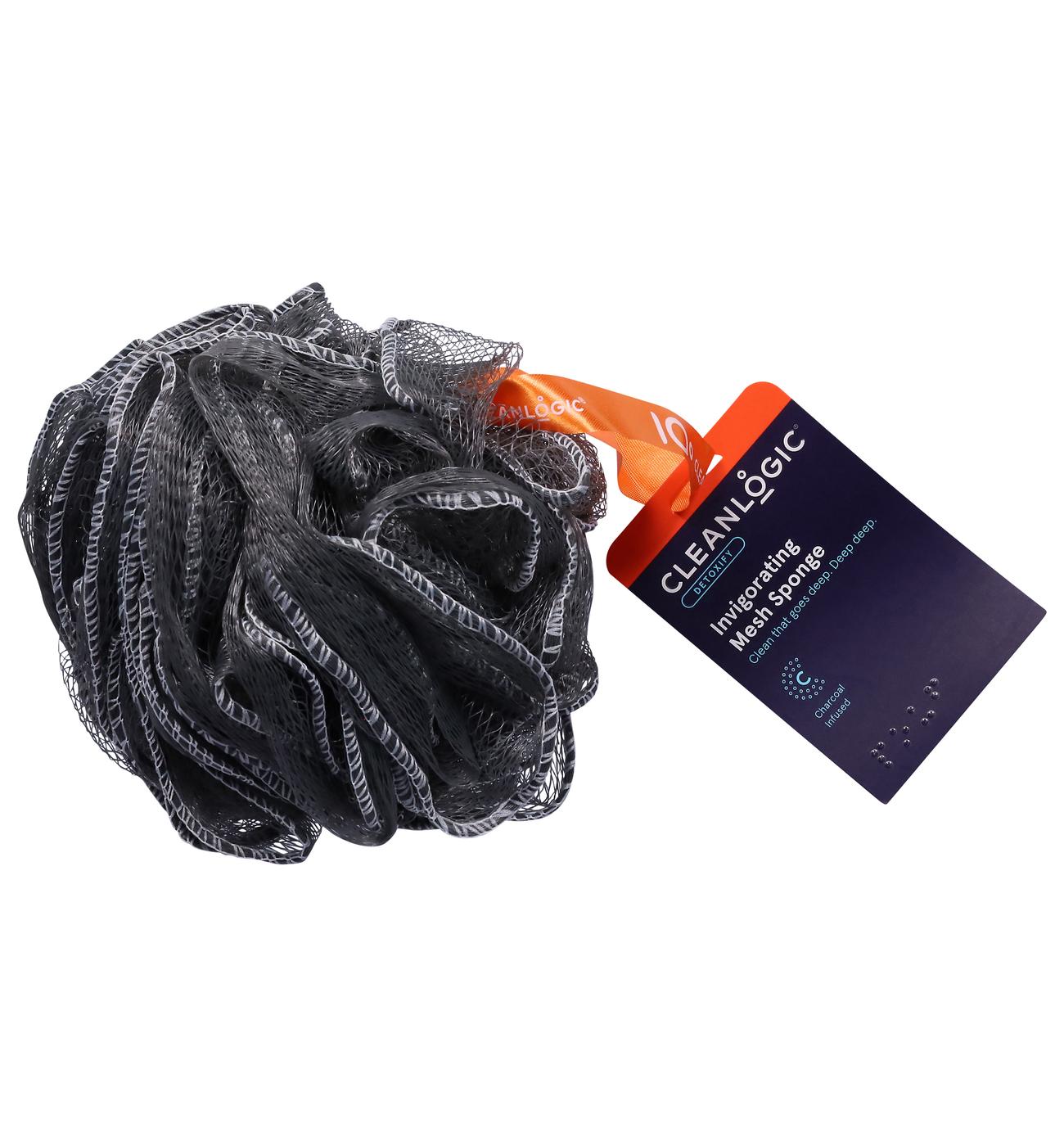 Cleanlogic Charcoal Infused Mesh Loofah Bath Sponge - Shop Accessories ...