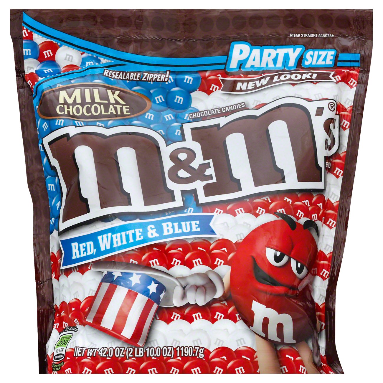 M&M's Milk Chocolate Red, White and Blue - Shop Candy at H-E-B
