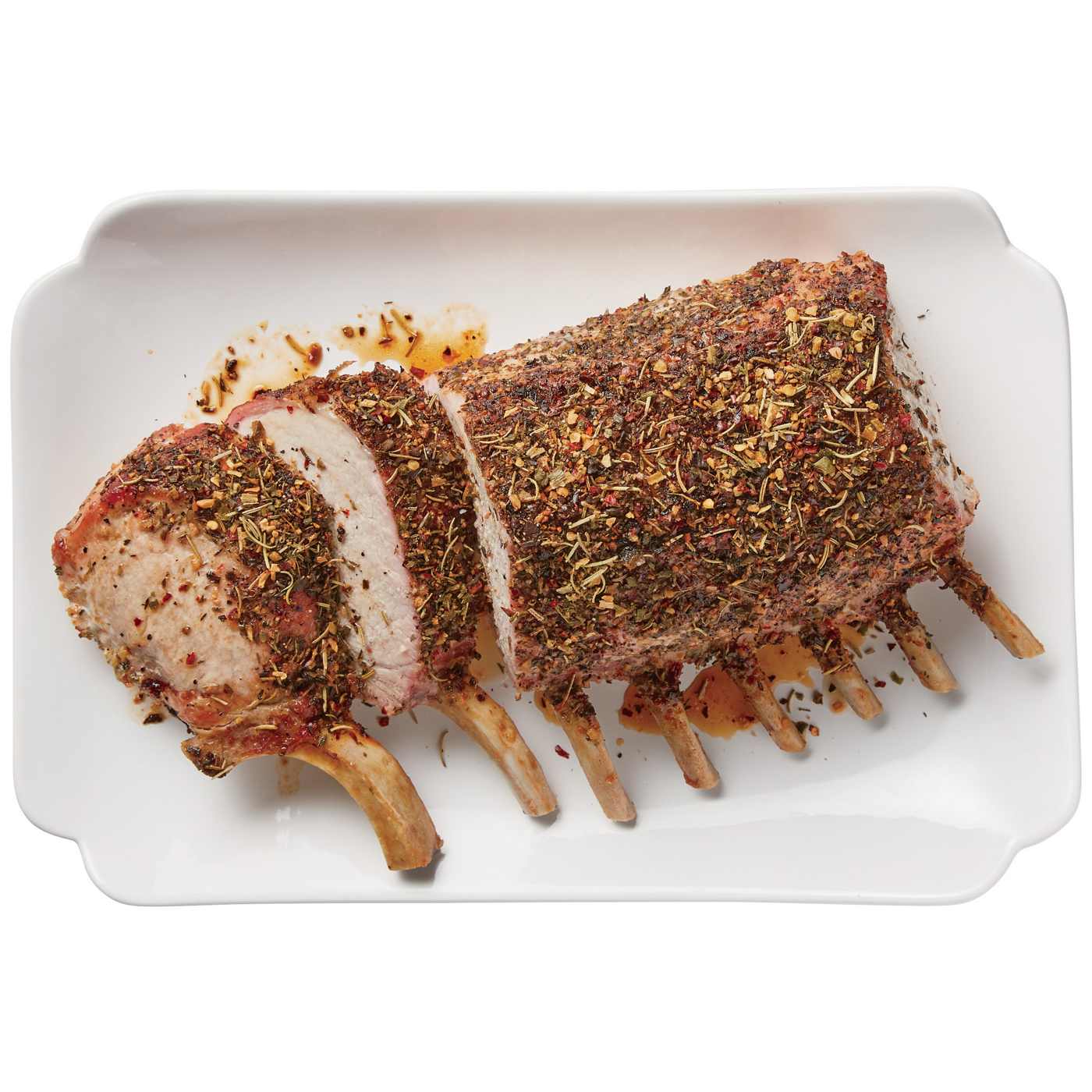 Meal Simple by H-E-B Seasoned Frenched Natural Center Loin Pork Rib ...