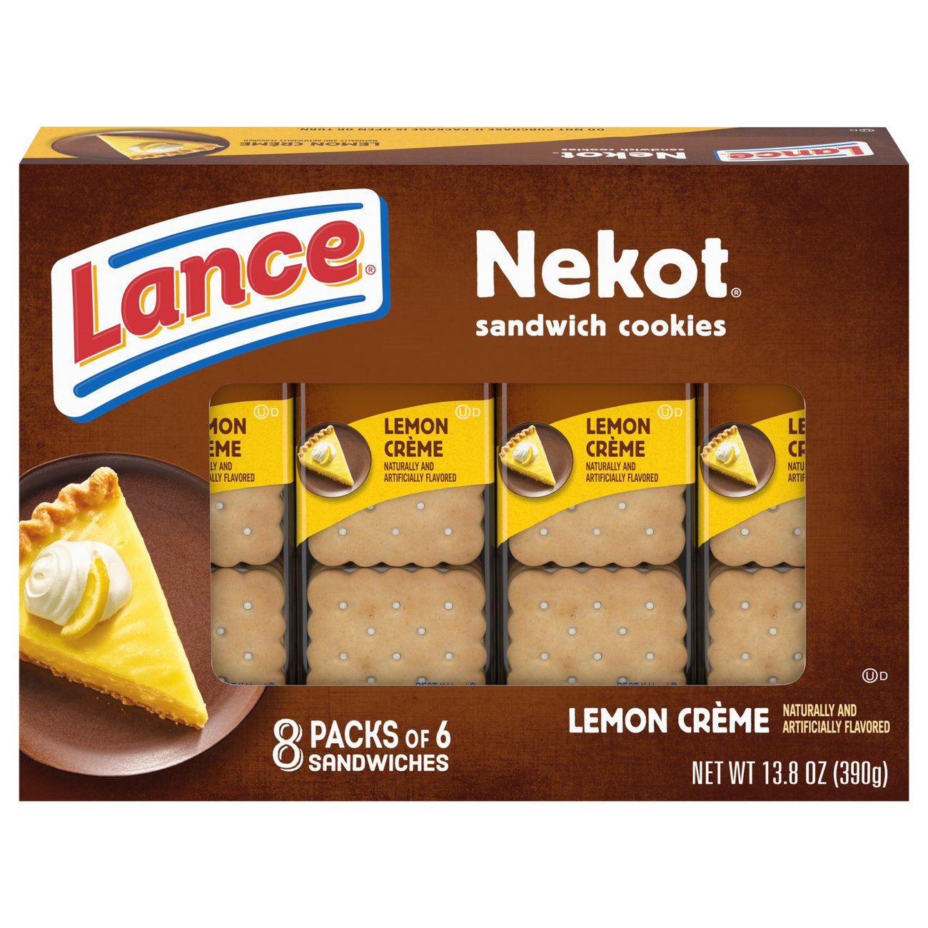 Lance Nekot Lemon Creme Cookie Sandwiches - Shop Cookies at H-E-B