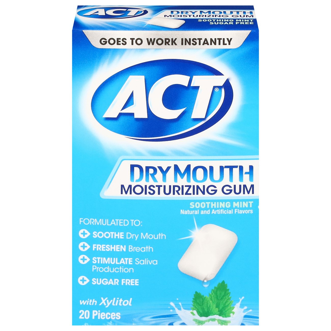 ACT Dry Mouth Gum - Shop Mouthwash at H-E-B