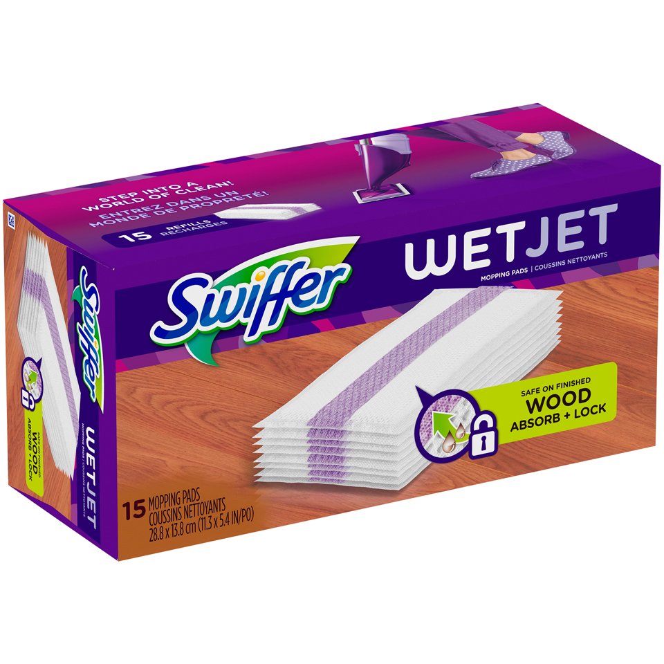 Swiffer WetJet Hardwood Floor Cleaner Spray Mop Wood Pad Refill - Shop Mops at H-E-B