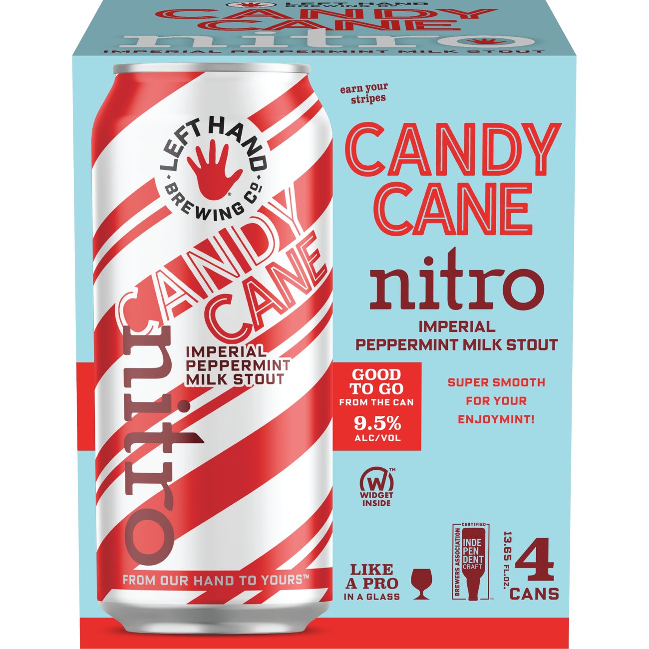Left Hand Brewing Seasonal Candy Cane Nitro Imperial Milk Stout Craft ...