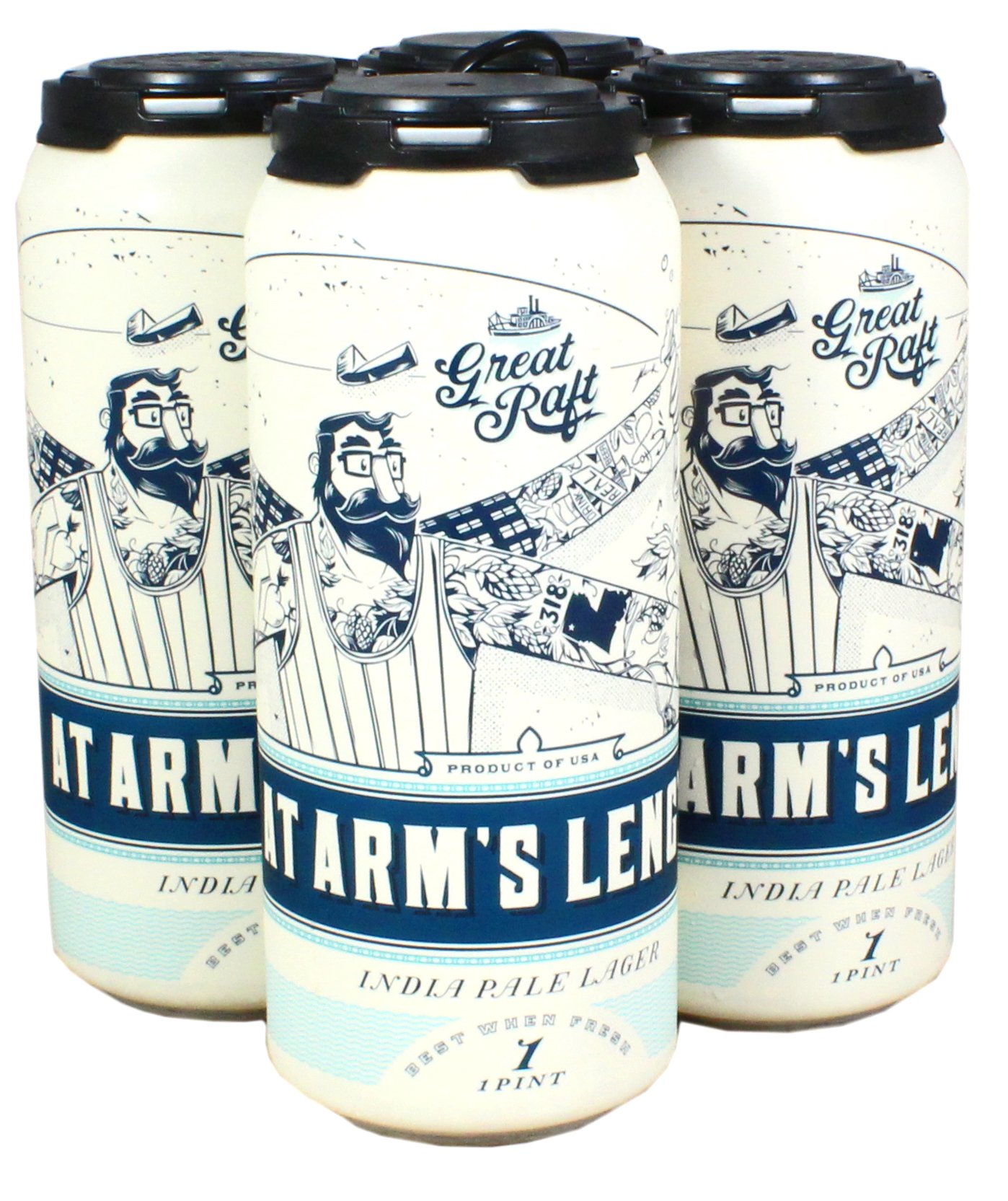 Great Raft Brewing At Arm's Length IPA Lager Beer 4 pk Cans - Shop Beer ...