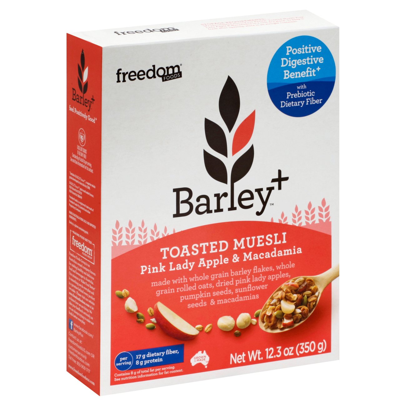 Freedom Foods Barley+ Muesli Pink Lady and Macadamia - Shop Granola ...