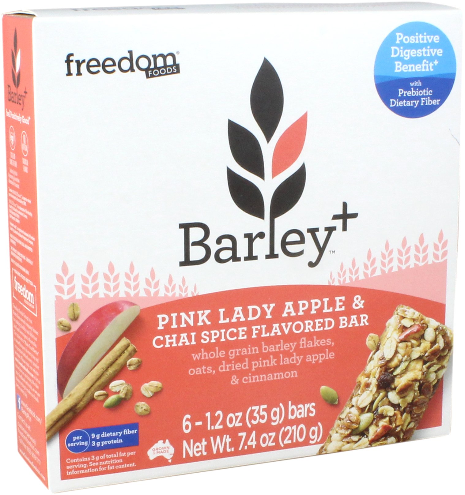 Barley+ Pink Lady Apple And Chai Spice Bar, 7.4 | Central Market ...