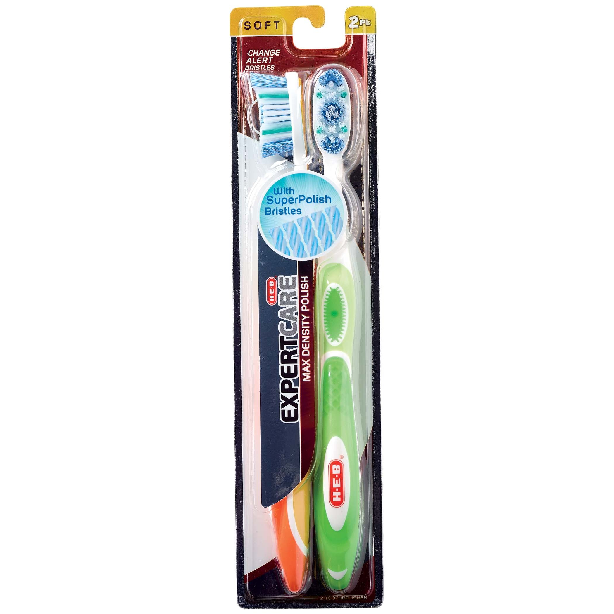 H-E-B Expert Care Max Density Polish Soft Toothbrushes - Shop Oral ...