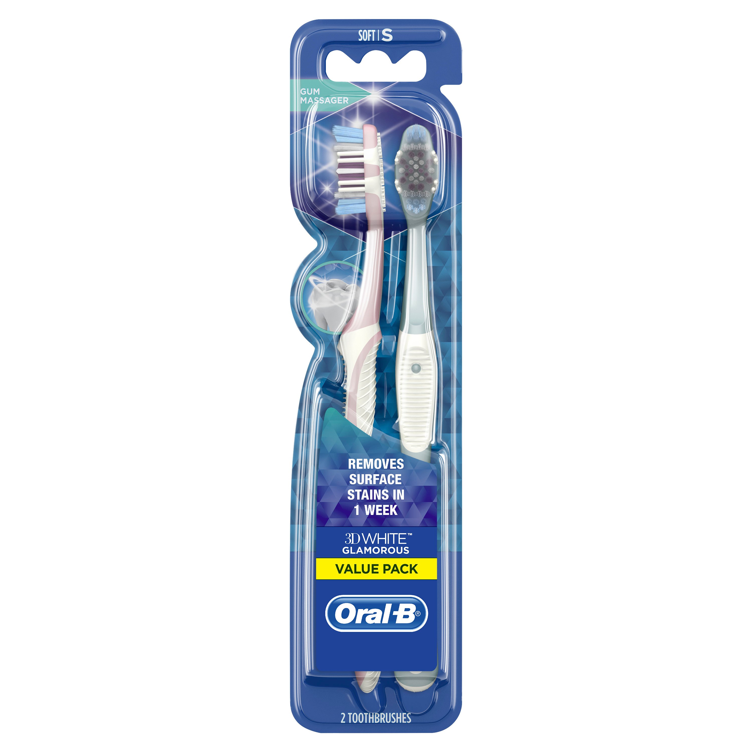 Oral-B 3D White Glamorous Soft Toothbrushes - Shop Toothbrushes at H-E-B