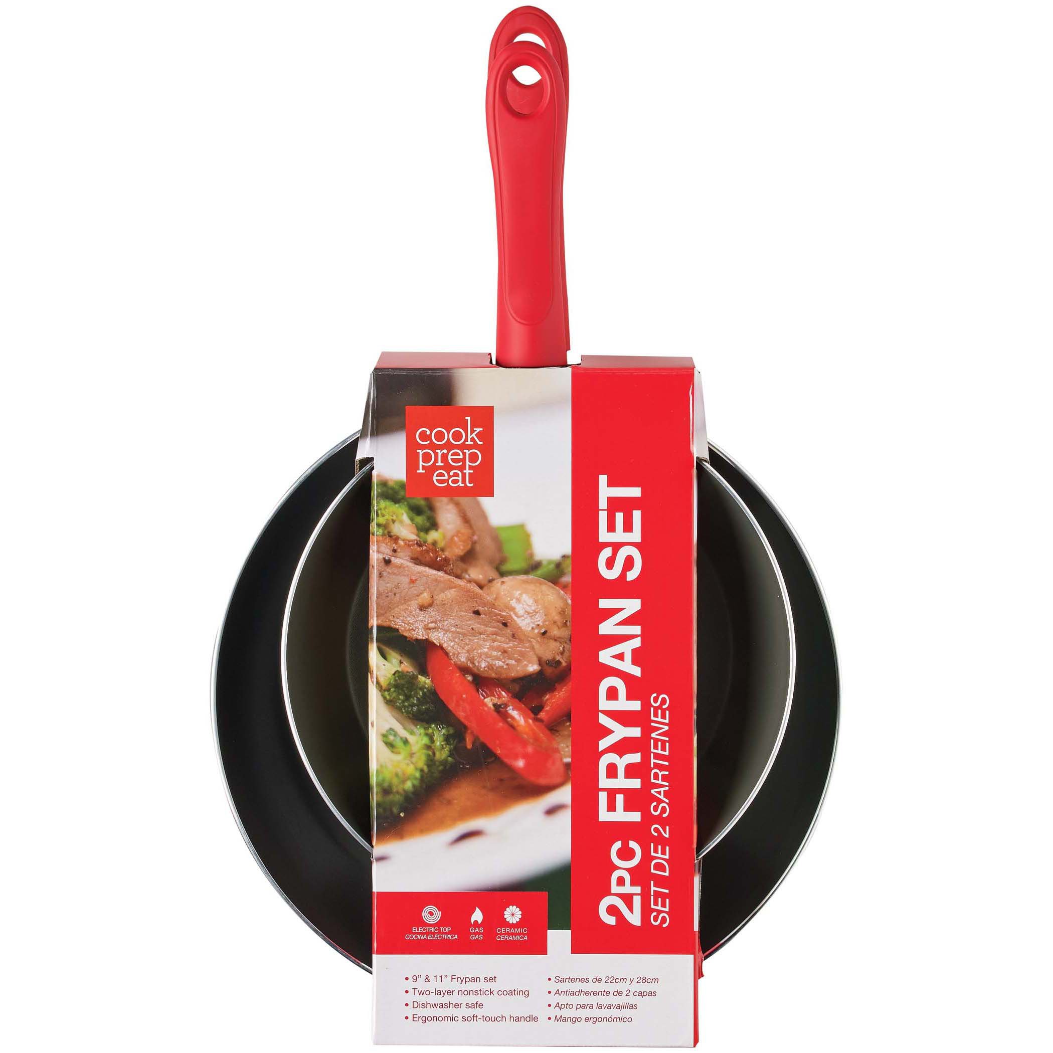 Cook Prep Eat Fry Pan Set Red - Shop Frying pans & griddles at H-E-B