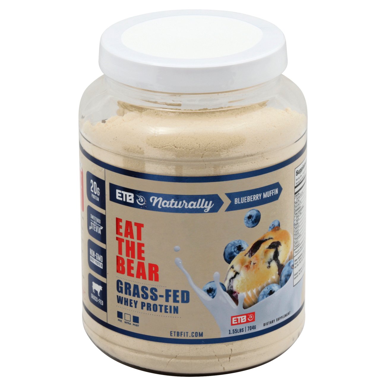 Eat The Bear Whey Protein Grass-fed Blueberry Muffin - Shop Diet ...