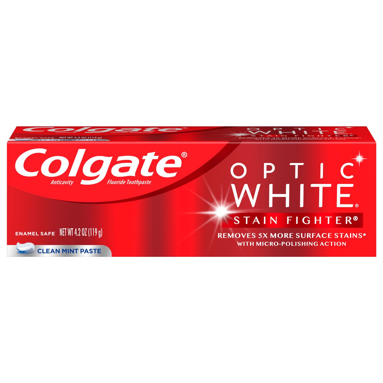 Colgate Optic White Anticavity Toothpaste - Clean Mint - Shop ...