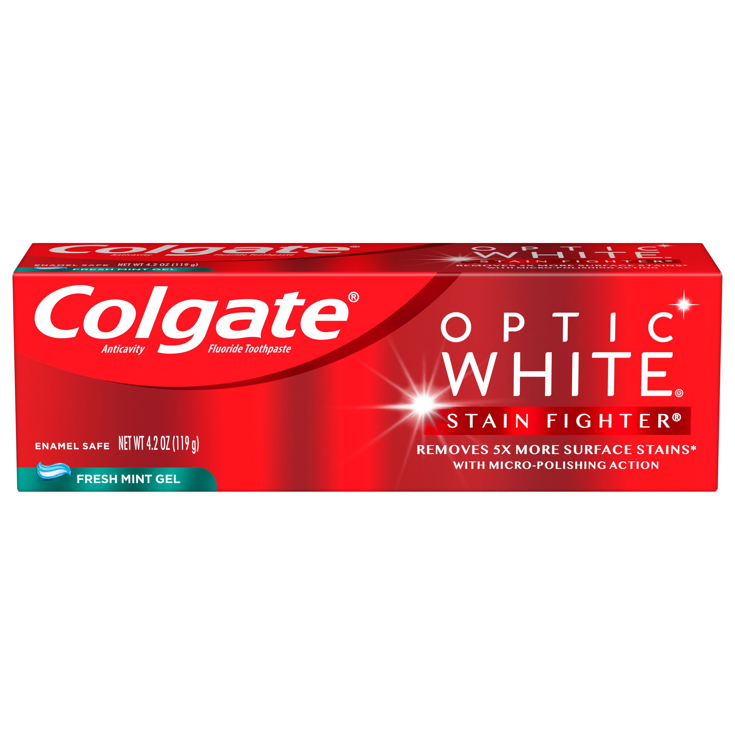 Colgate Optic White Anticavity Toothpaste - Fresh Mint Gel - Shop ...