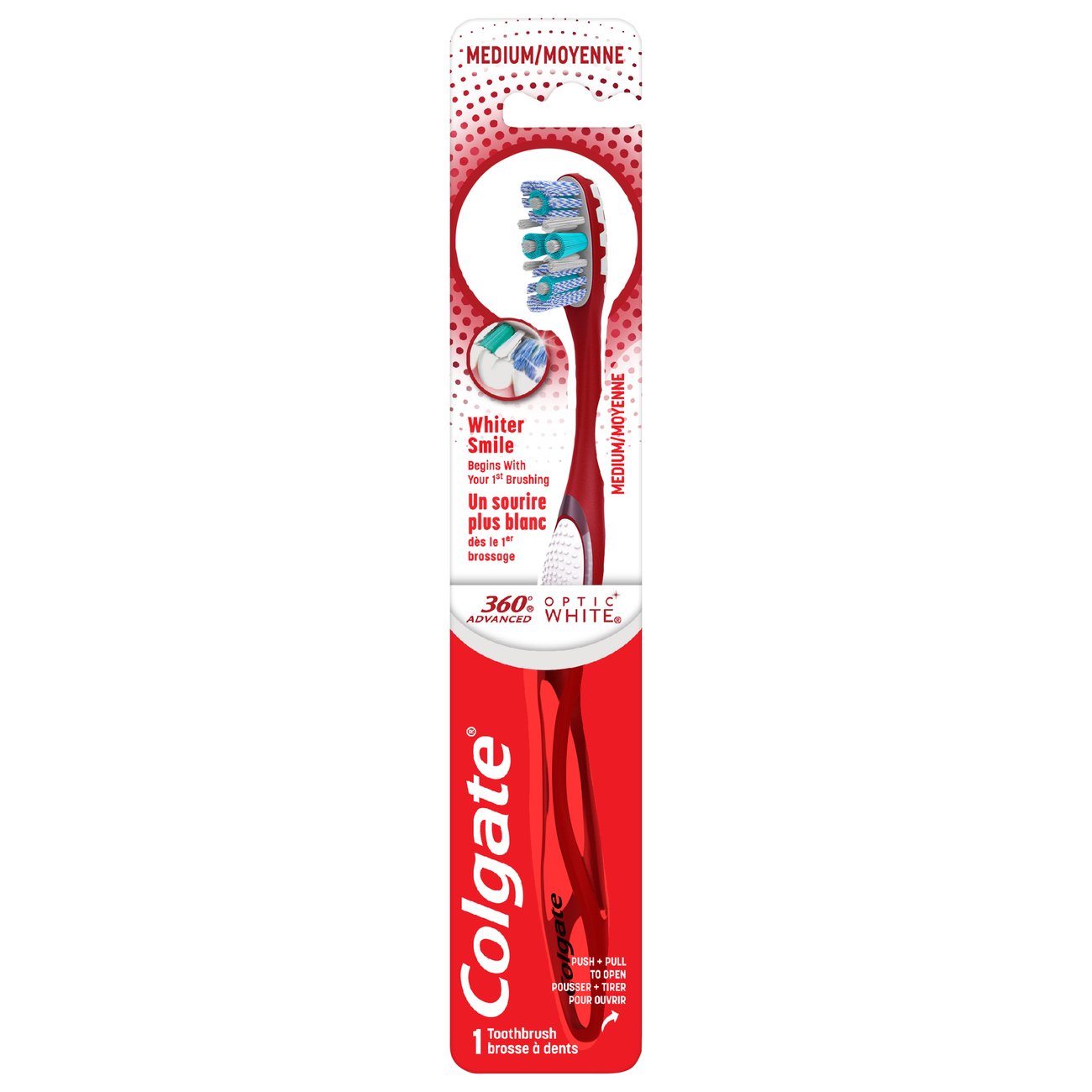 Colgate 360 Advanced Optic White Toothbrush - Medium - Shop ...