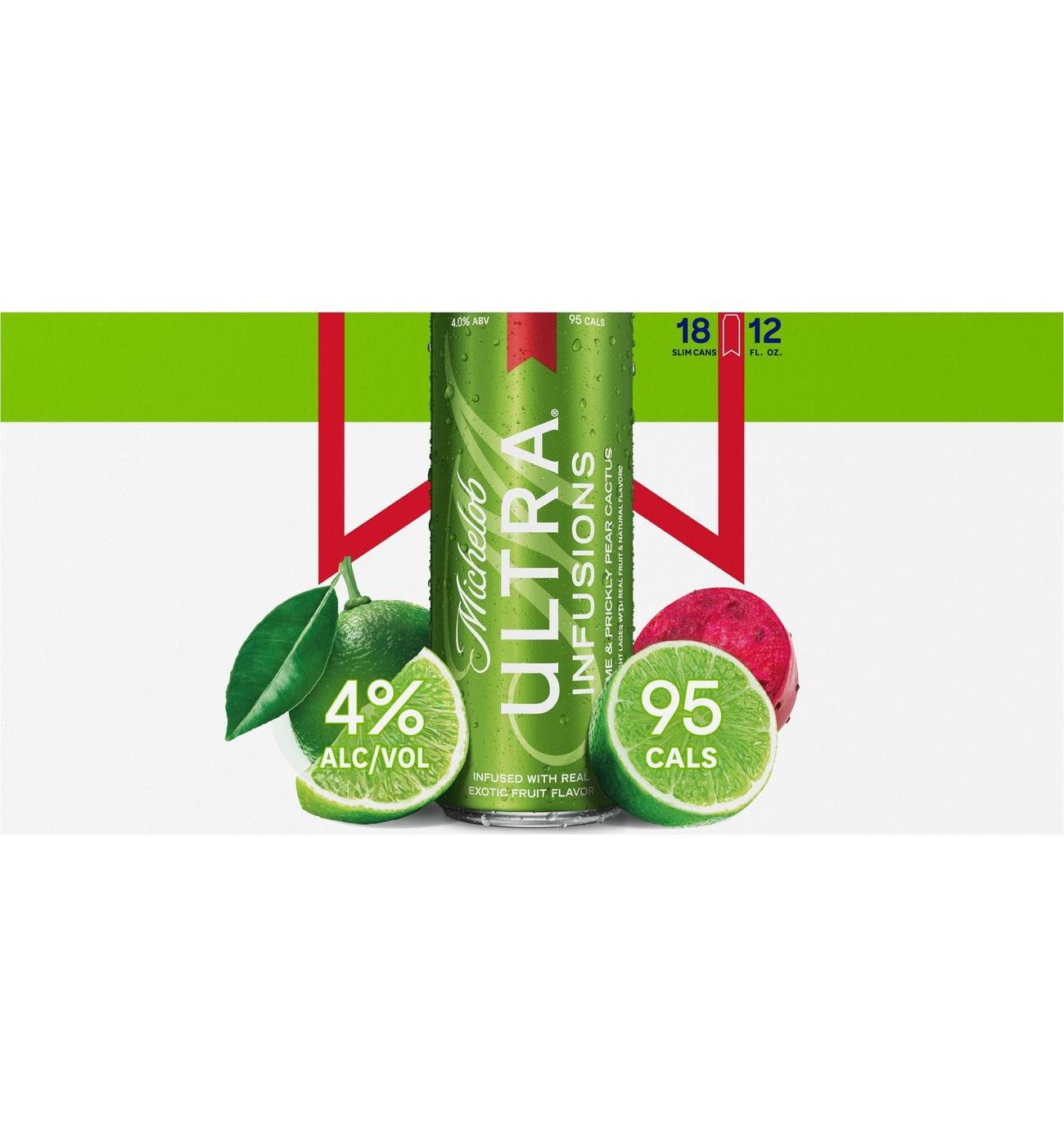 Michelob ULTRA Infusions Lime & Prickly Pear Cactus Light Beer Cans, 18 ...