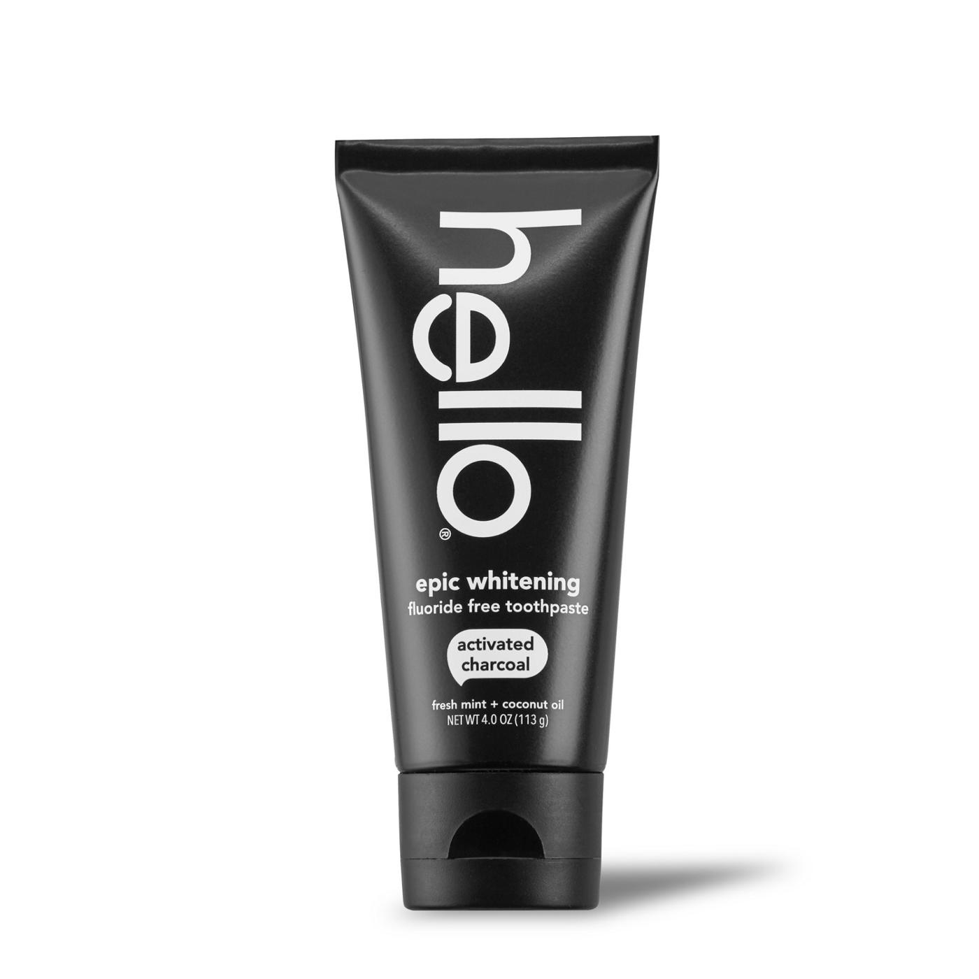 hello Fluoride Free Epic Whitening Toothpaste - Activated Charcoal ...