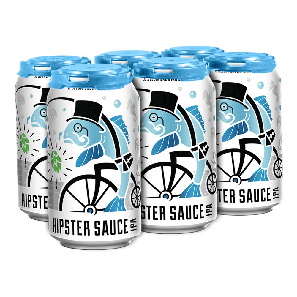 11 Below Brewing Hipster Sauce IPA Craft Beer 6 pk Cans - Shop Beer at ...