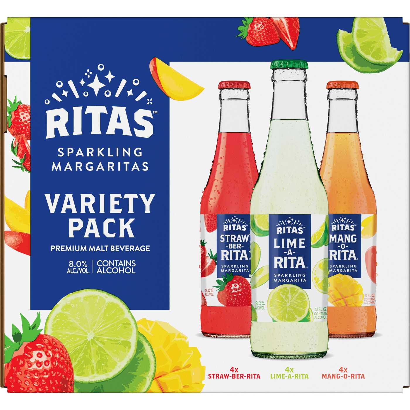 Bud Light Ritas Sparkling Margaritas Variety Pack 12 oz Bottles - Shop ...