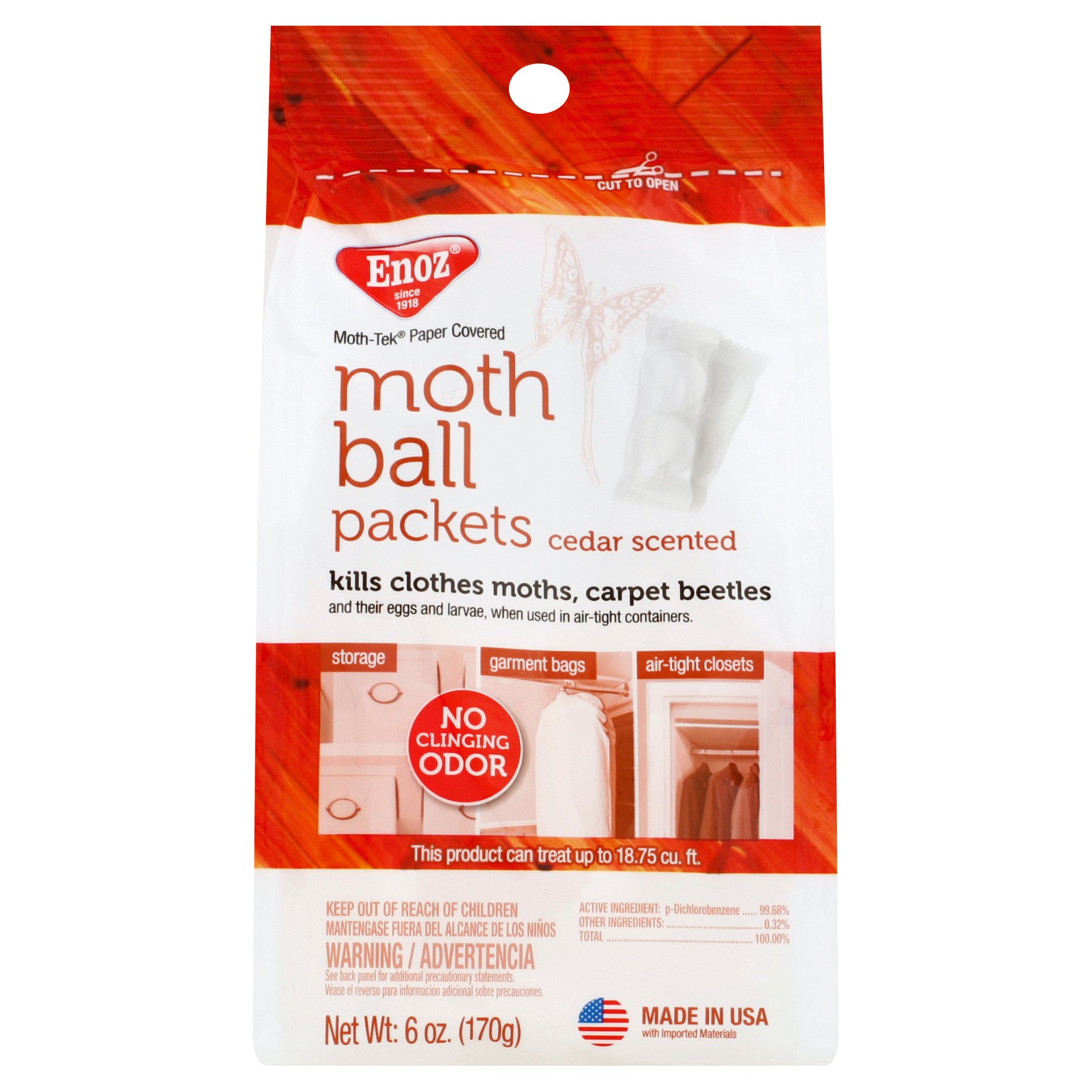 Enoz Cedar Scented Moth Ball Packets - Shop Moth balls at H-E-B