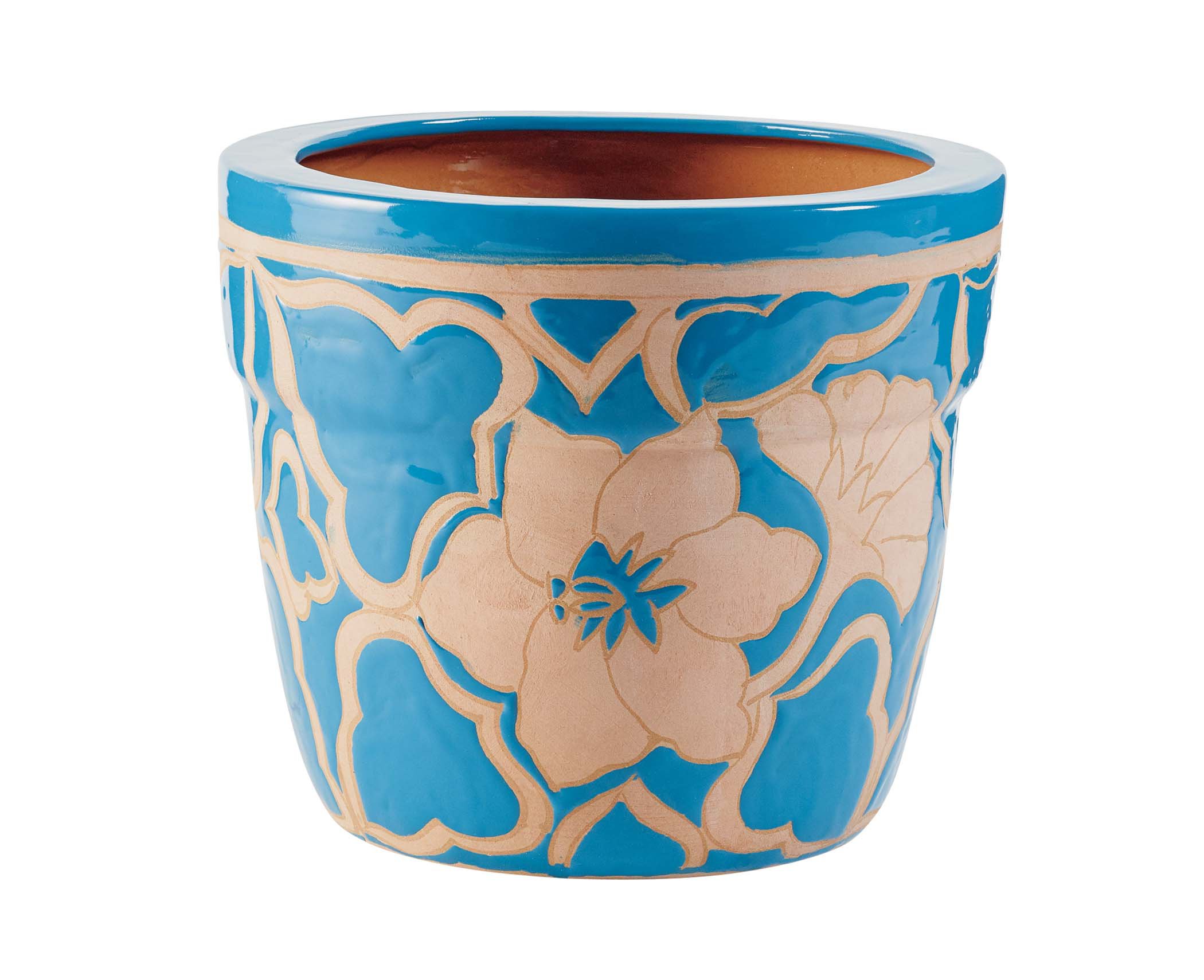 Blue Orange Pottery Turquoise Mosaic Planter - Shop Pots & Planters at ...