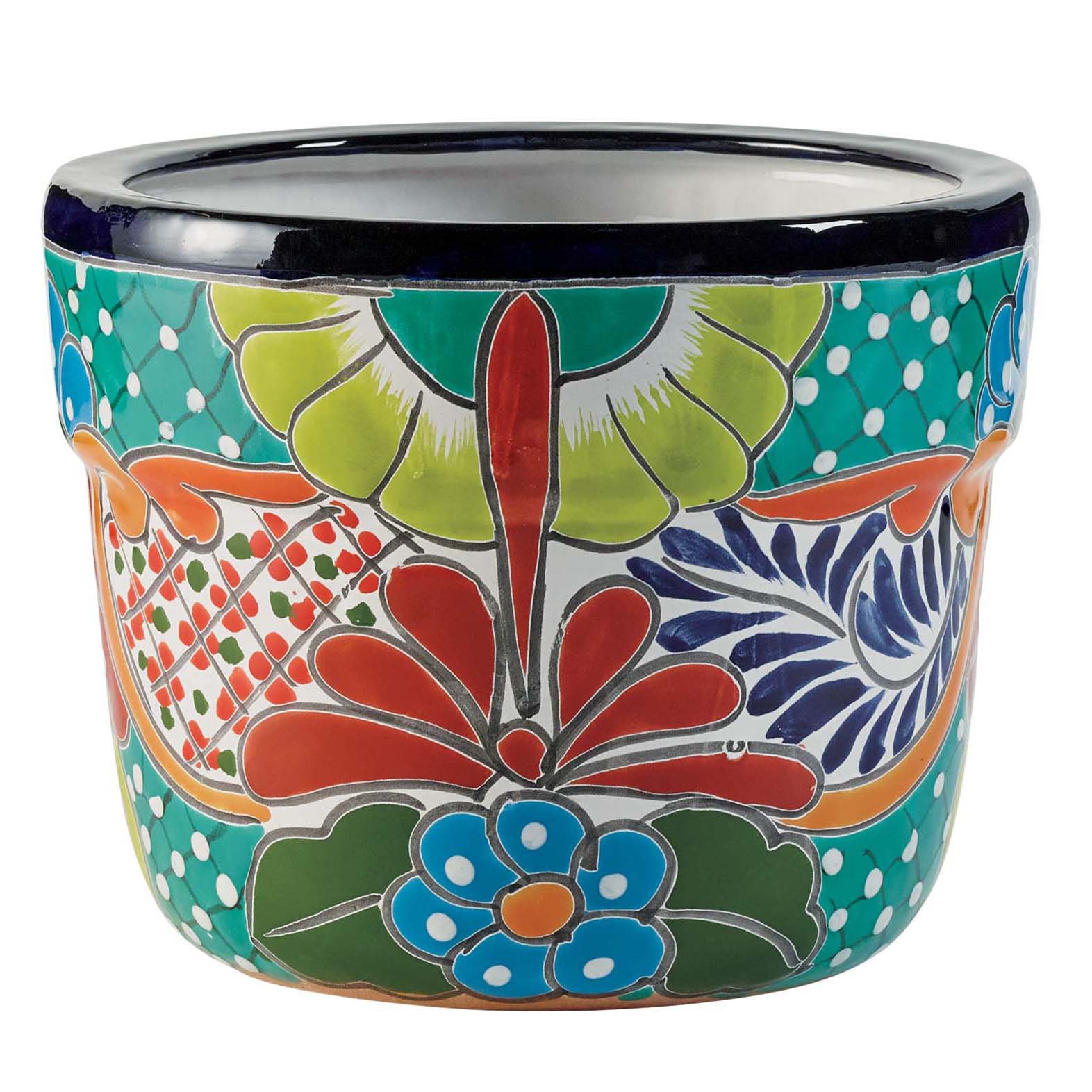 Blue Orange Pottery Chihuahua Talavera Planter - Shop Pots & Planters ...