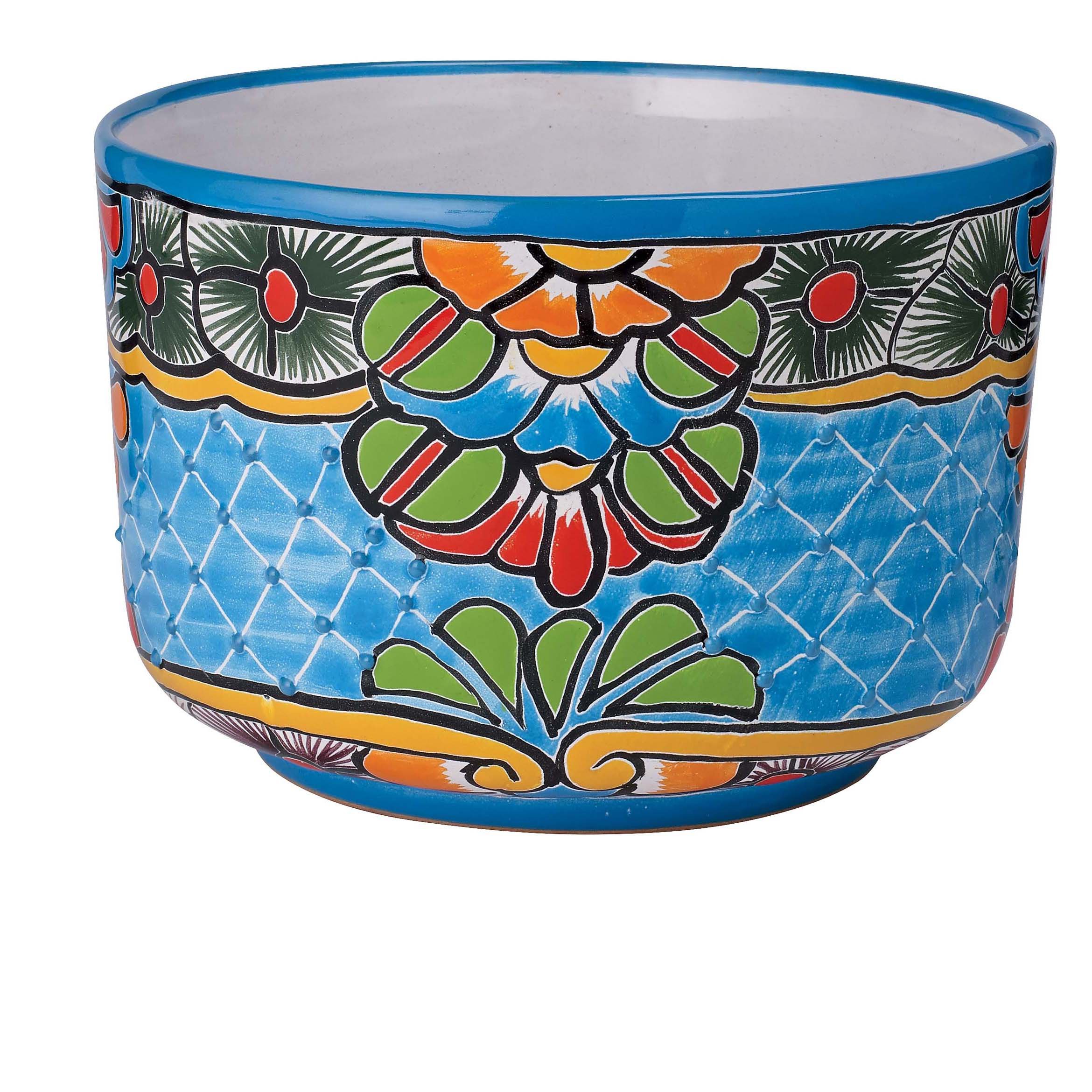 Blue Orange Pottery Medium Blue Fiesta Cylinder - Shop Pots & planters ...