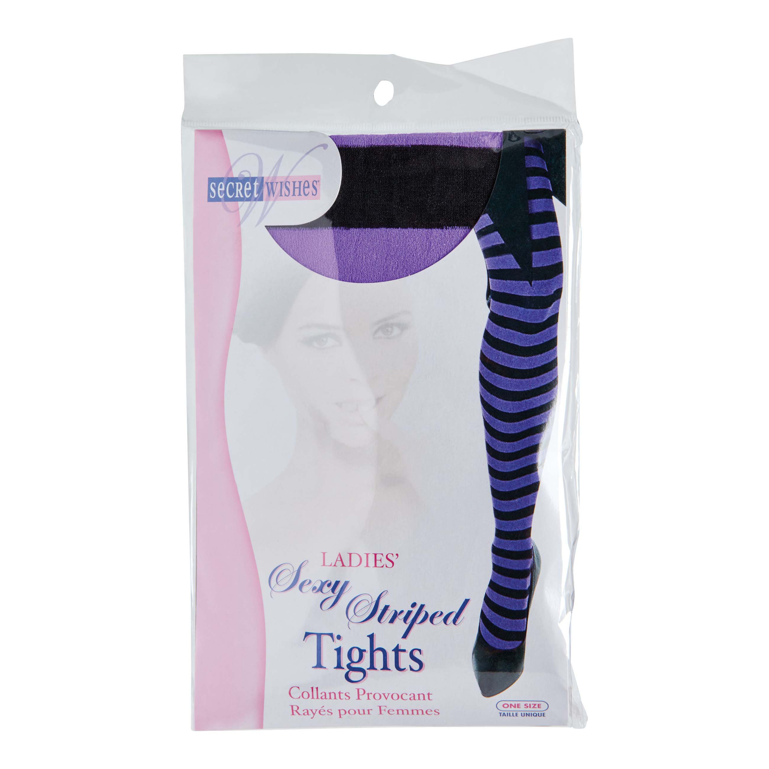 Secret Wishes Purple/ Black Striped Tights - Shop Dress up & pretend ...