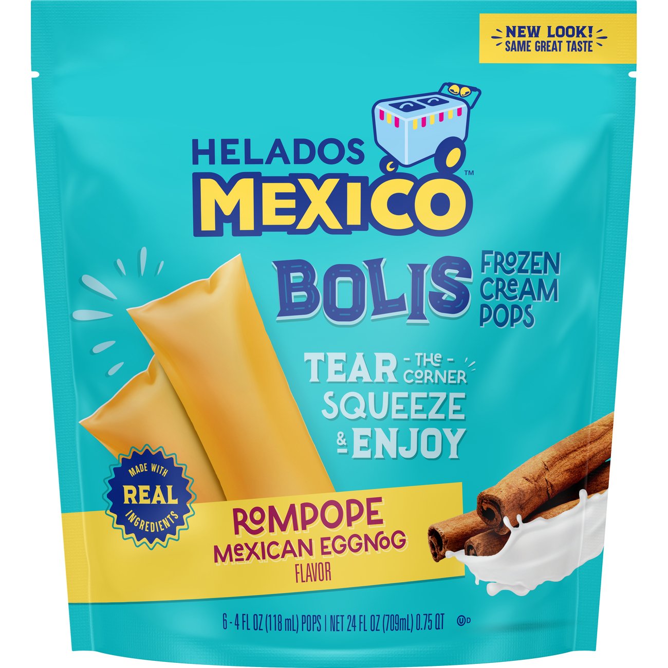 Helados Mexico Rompope Cream Bolis - Shop Bars & pops at H-E-B